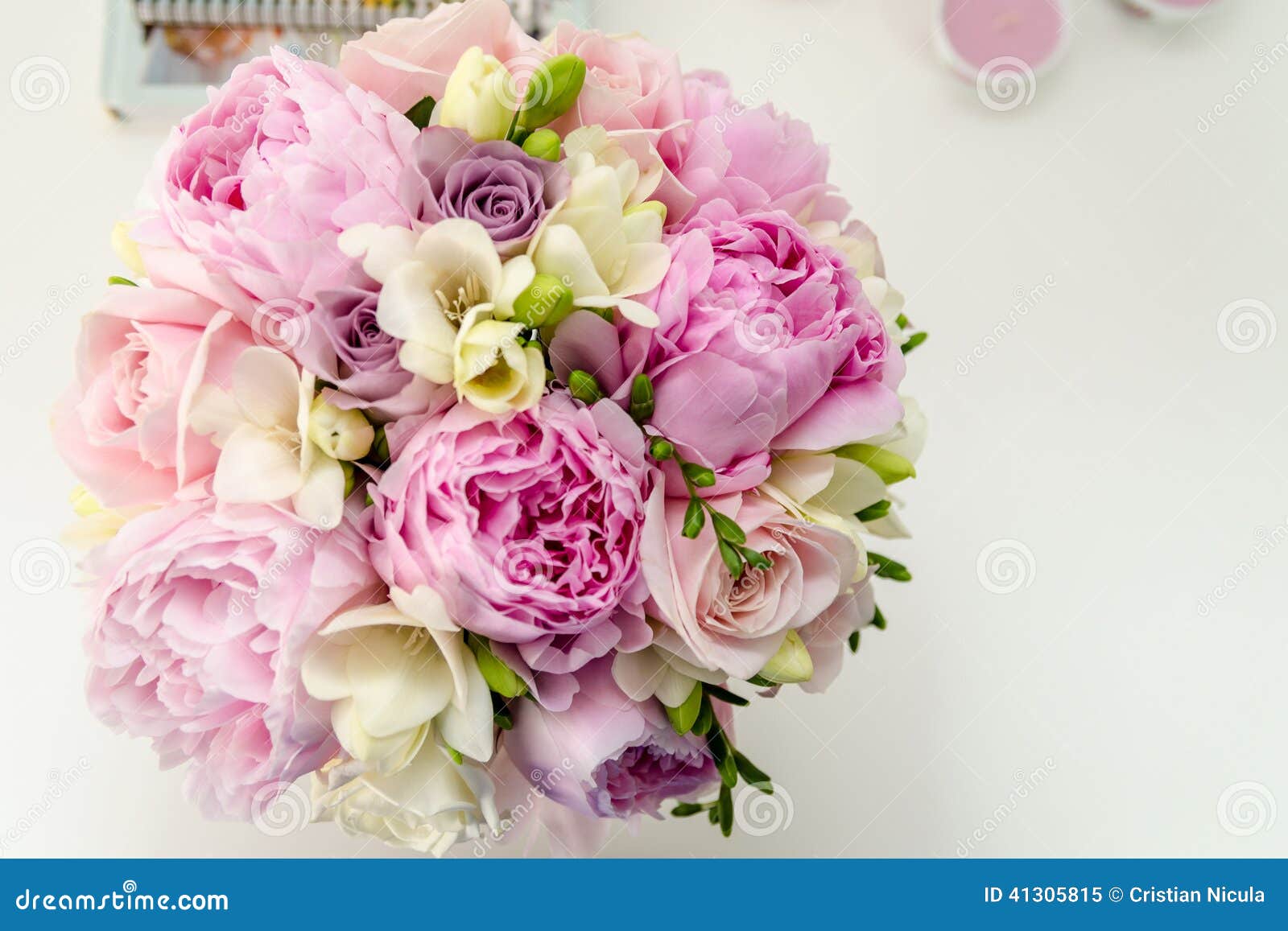 Peonies and roses stock image. Image of bouquet, colors - 41305815