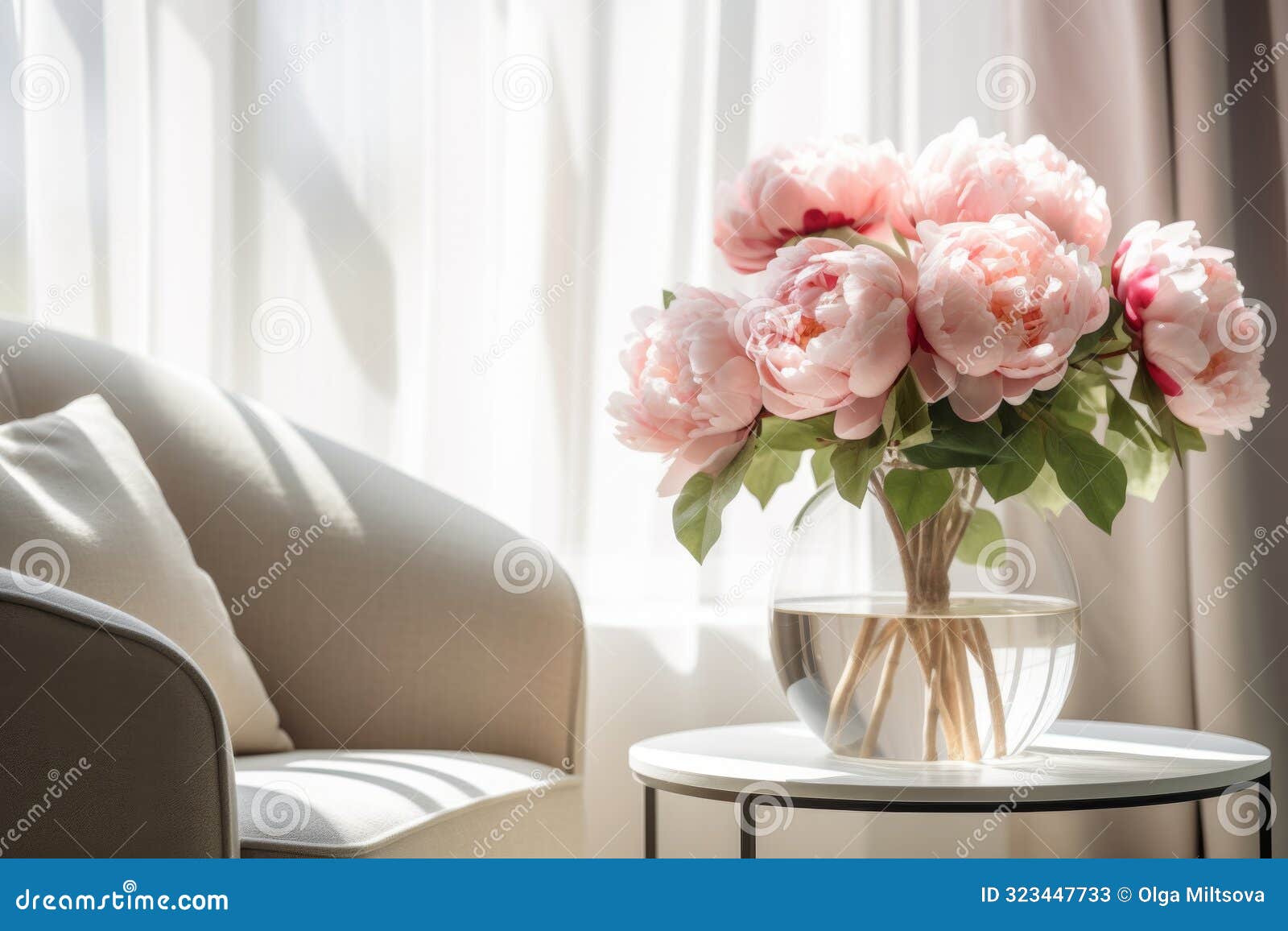 Light And Airy, A Modern Bedroom With Big French Windows Royalty-Free ...