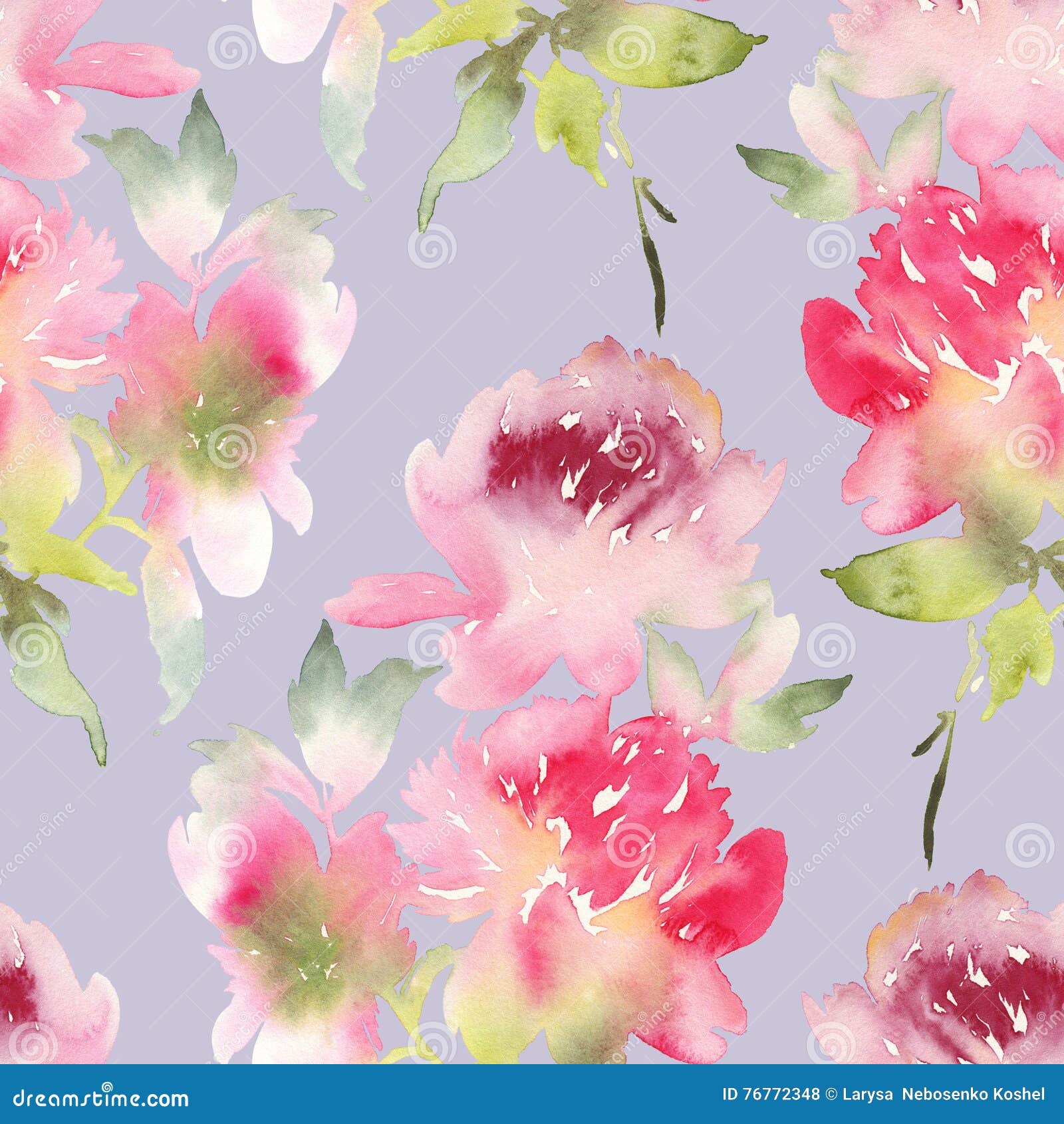 Peony seamless pattern stock illustration. Illustration of flora - 76772348