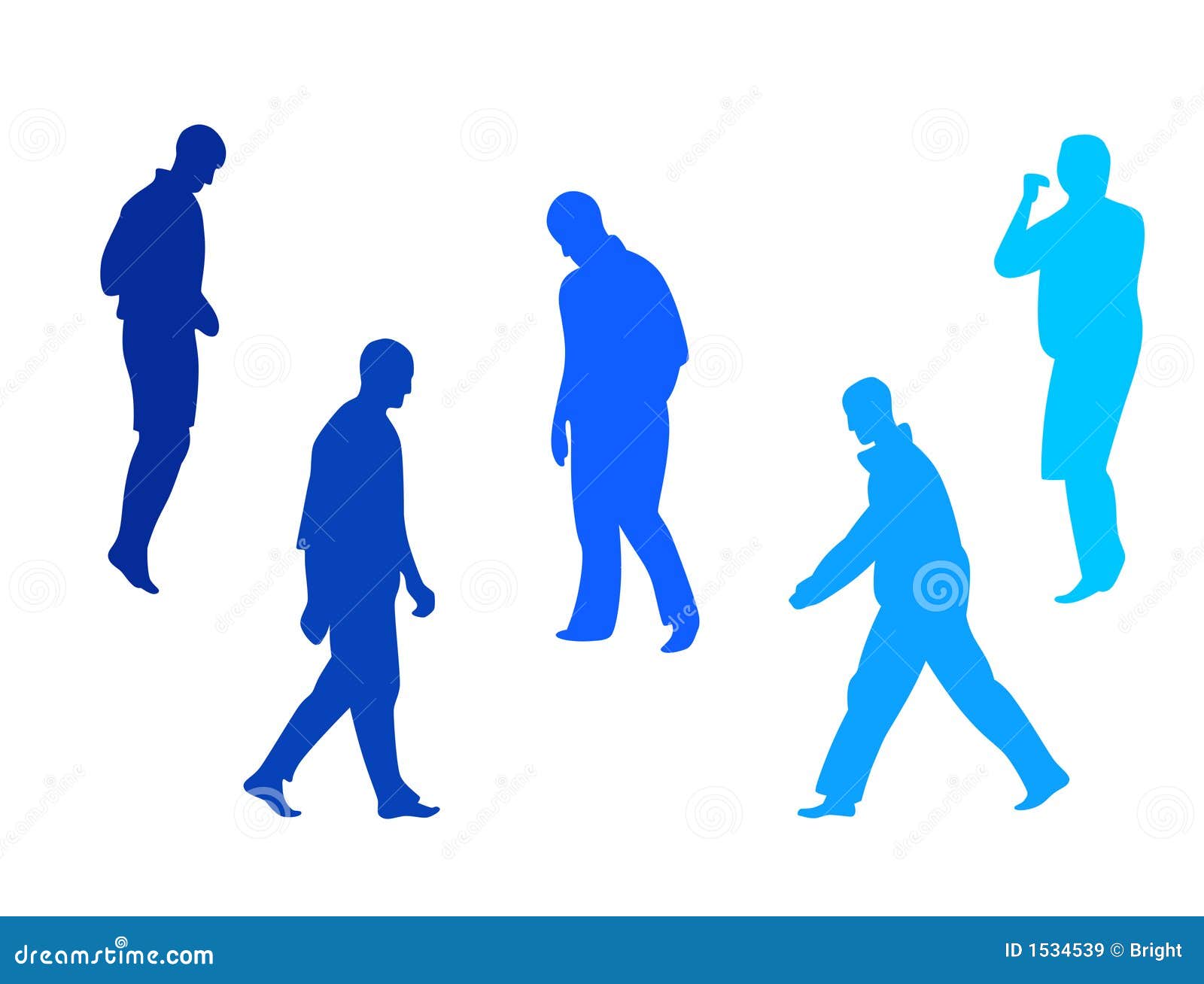 People stock illustration. Illustration of five, outline - 1534539