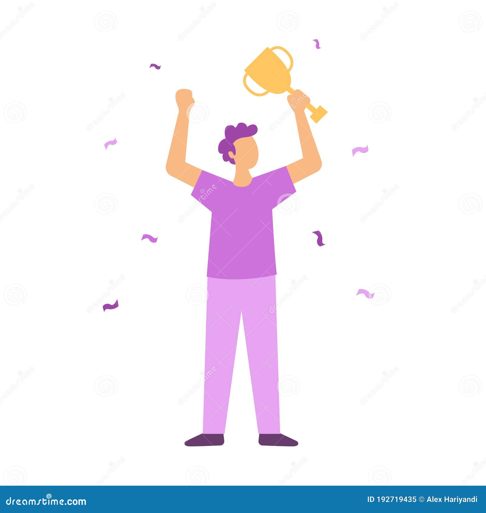 Winner People Vector Illustration Hand Draw Stock Vector - Illustration ...