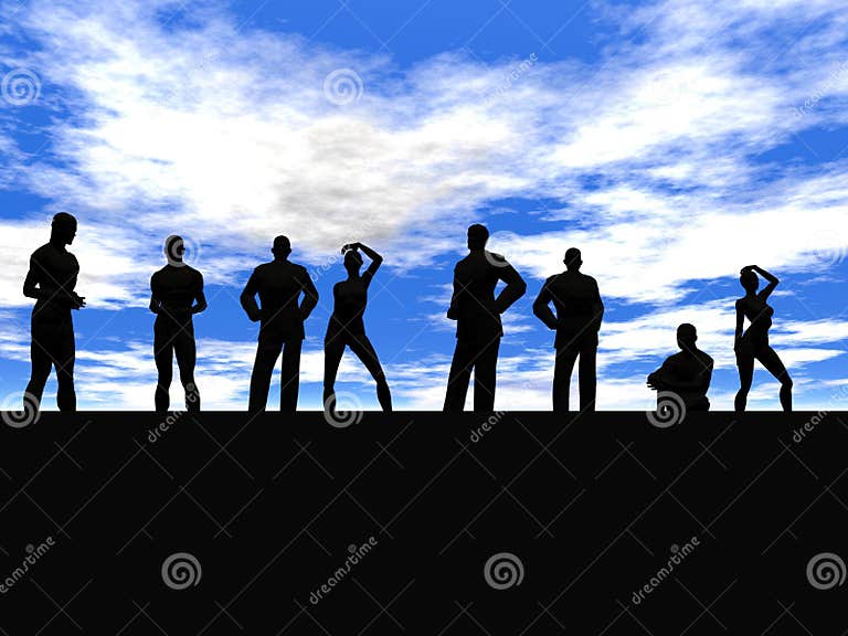 People stock illustration. Illustration of noon, aggregate - 2649848