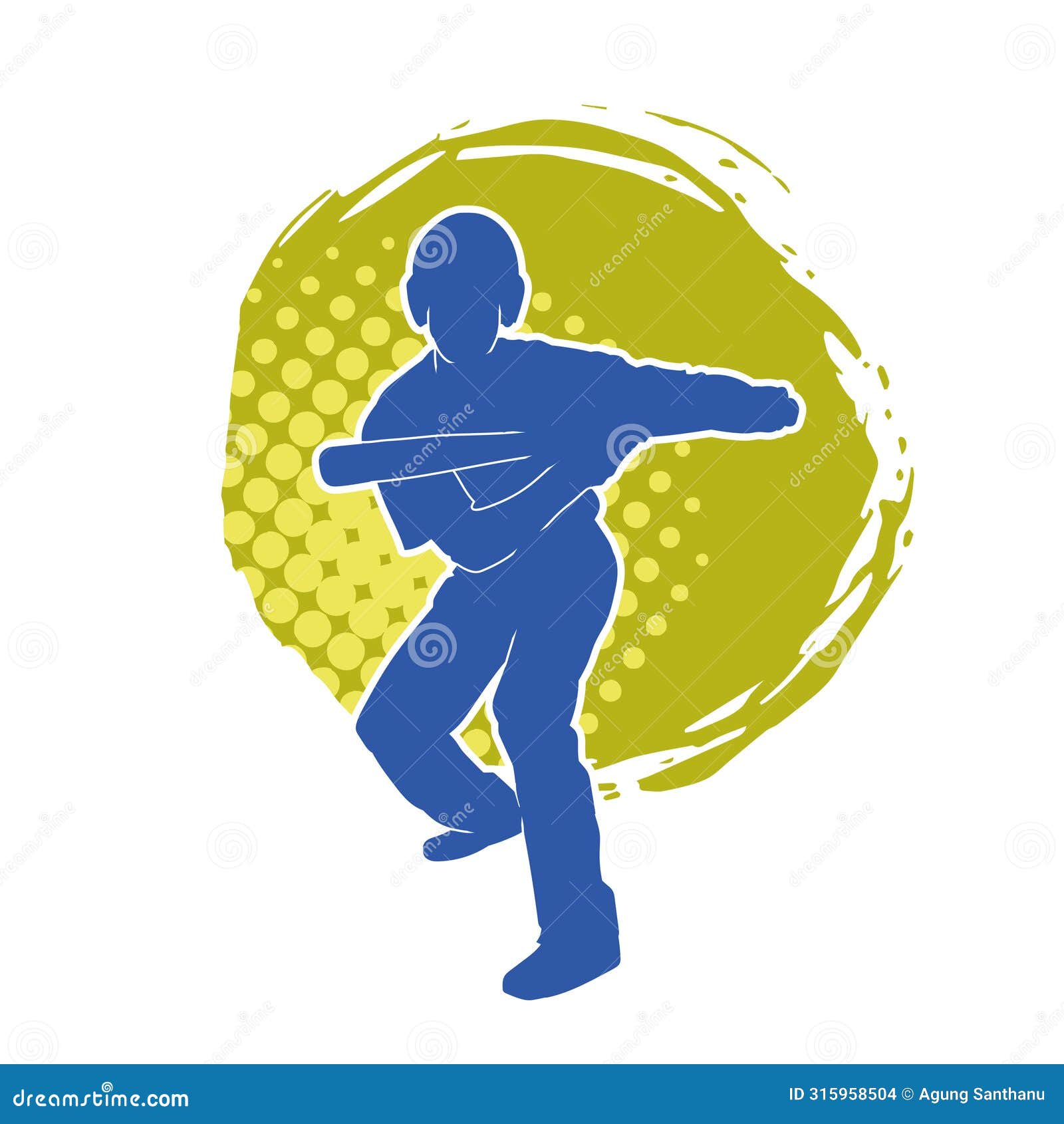 Silhouette of a Male Baseball Batter Player in Action Pose. Stock ...