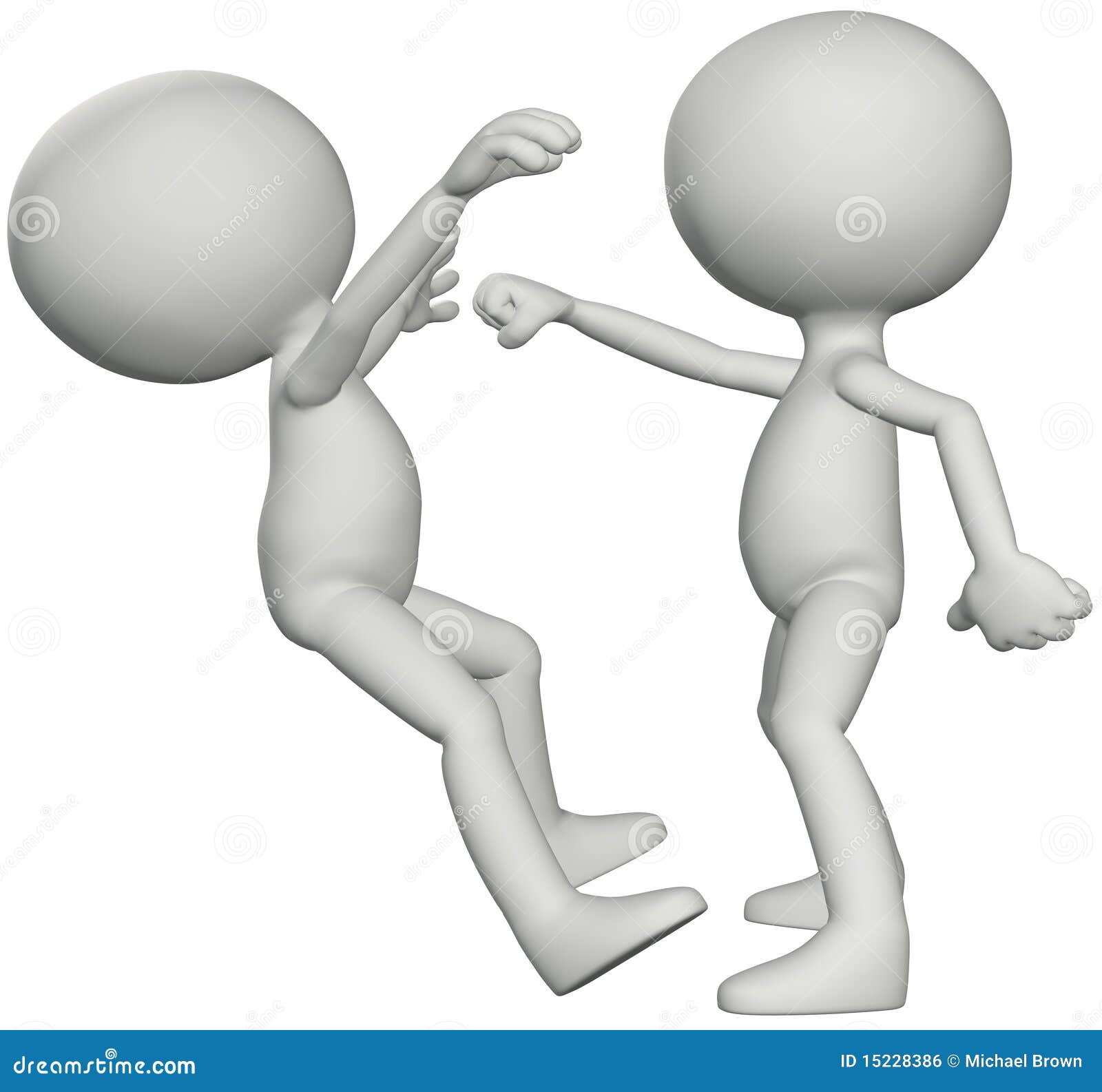 People 3D Fight Martial Arts Karate Punch Stock Illustration ...