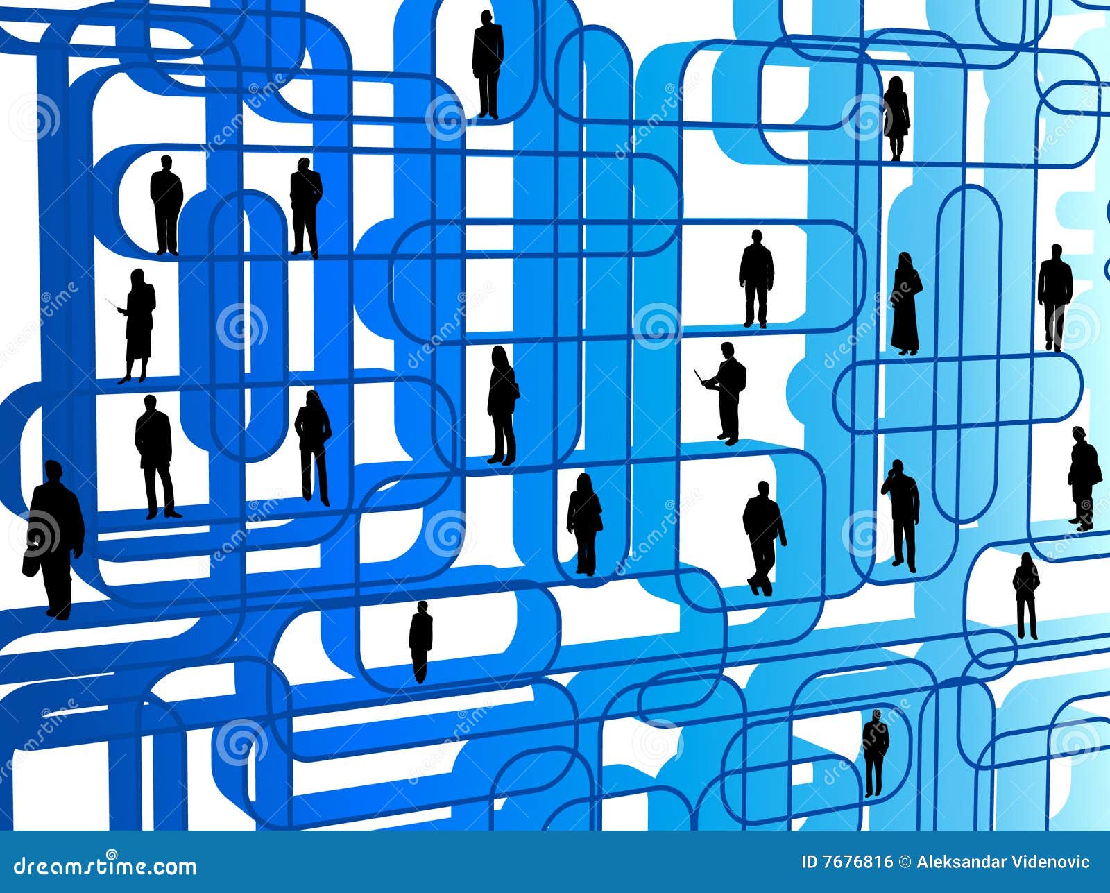 People and abstract stock vector. Illustration of businesswomen - 7676816