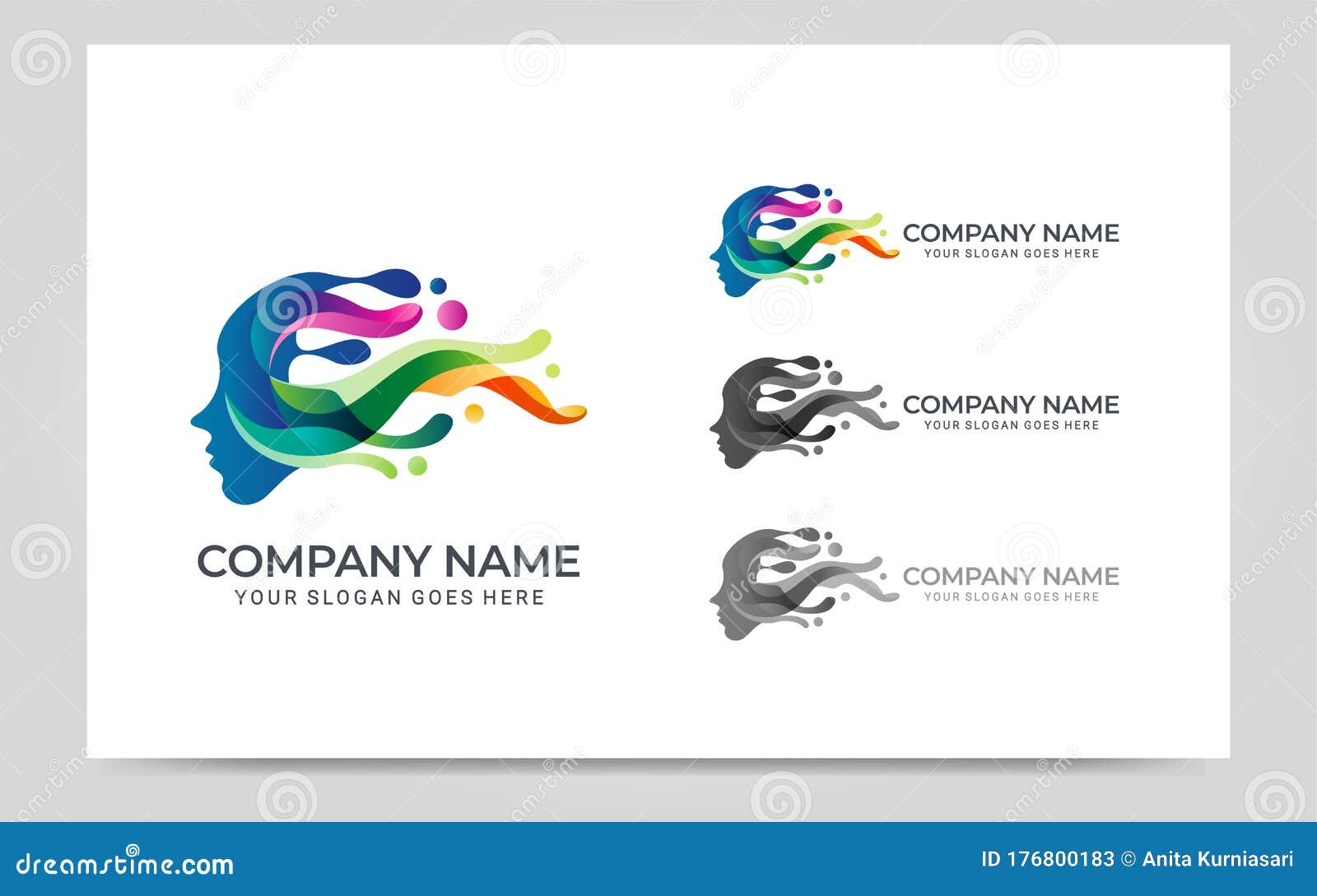 People Abstract Head Logo.Modern Human Face Graphic Illustration Stock ...