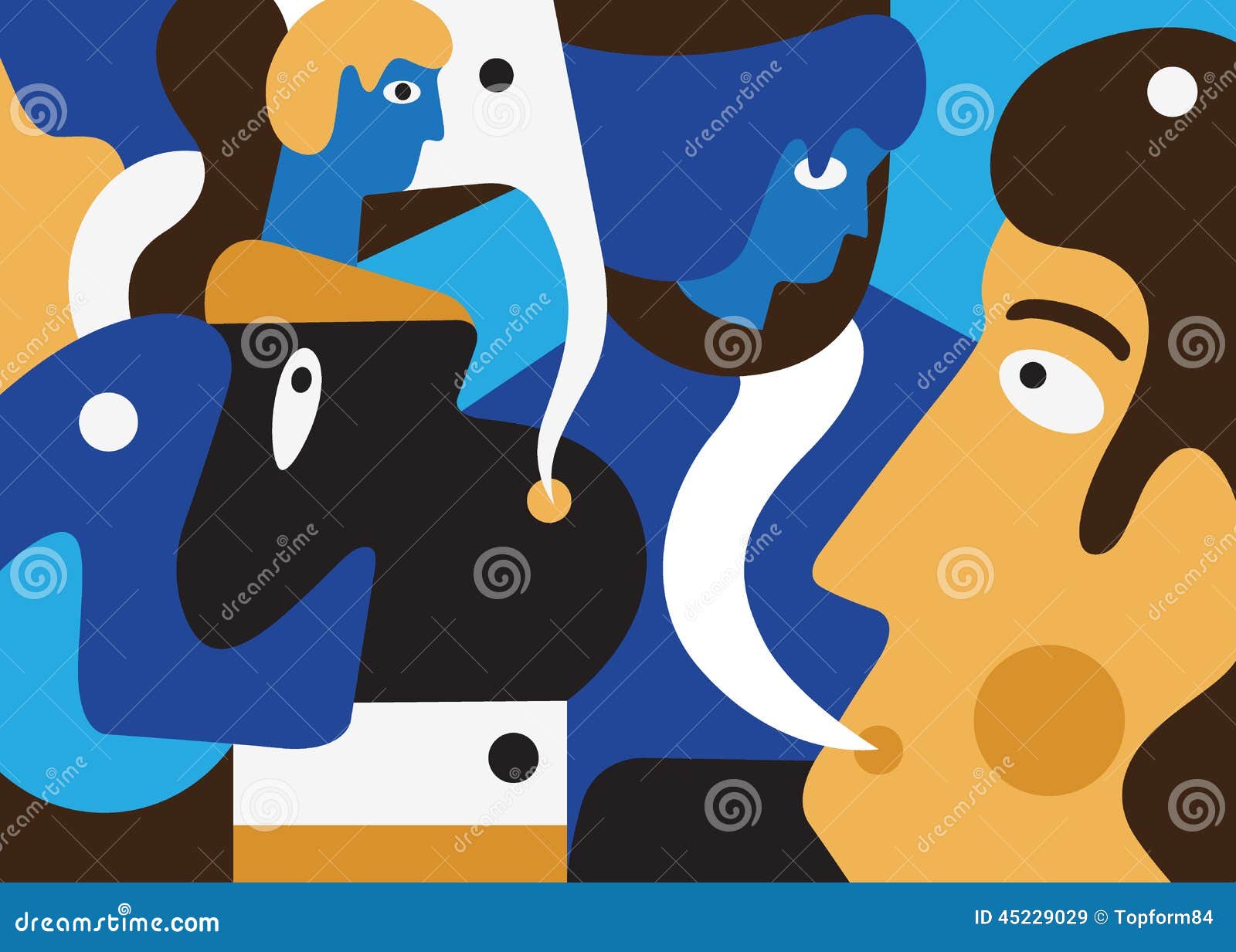 People Abstract Illustration Stock Vector - Illustration of abstract ...