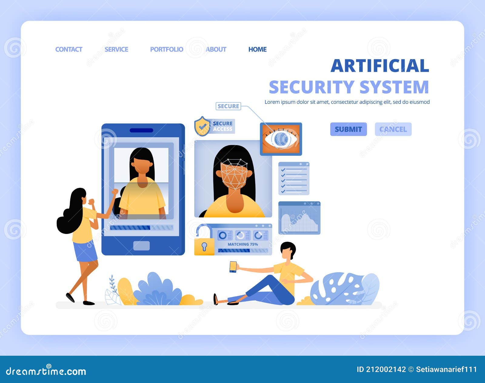 People Access Smartphone Using Optical Facial Scanning Security ...