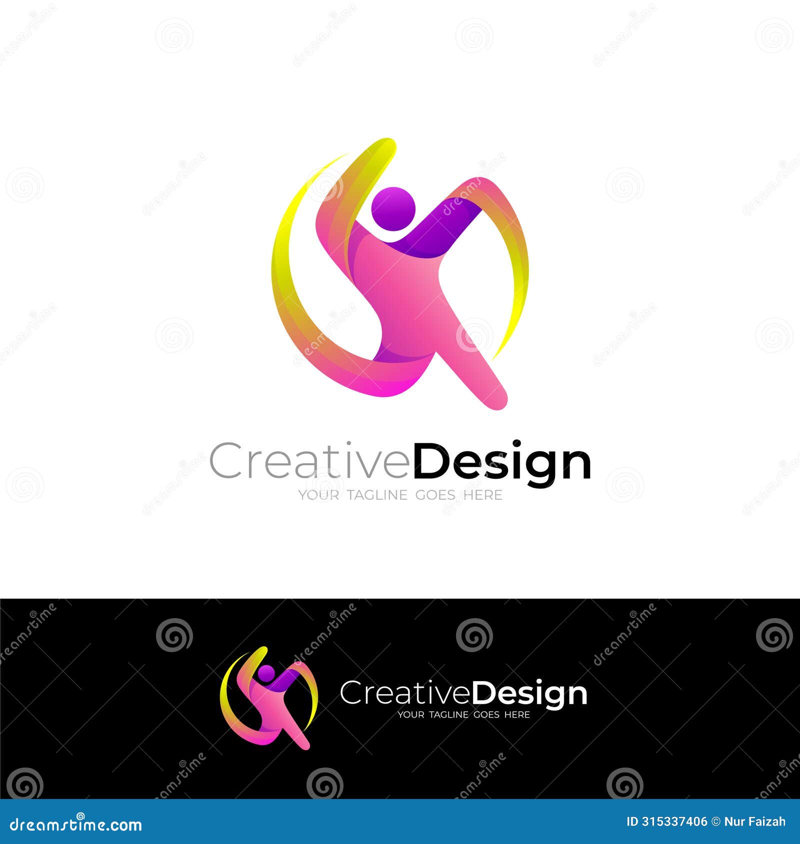 People Active Logo with 3d Colorful Design, Sport Stock Vector ...