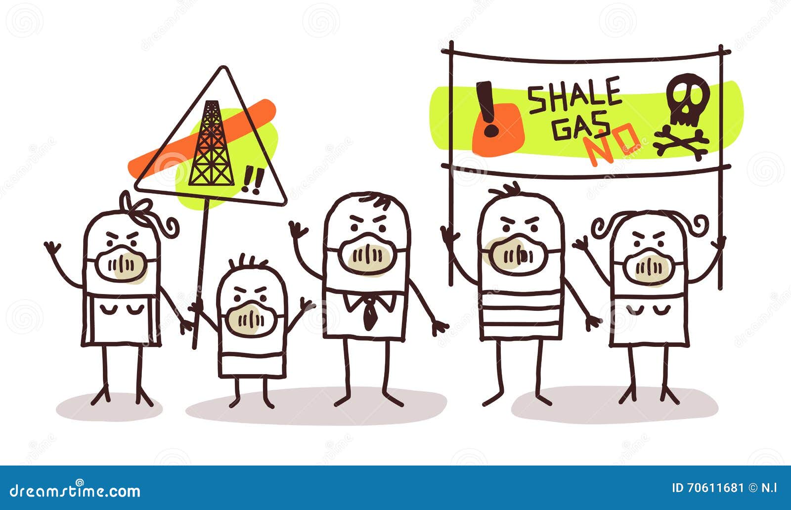 People Against Shale Gas Extract Stock Vector - Illustration of energy ...