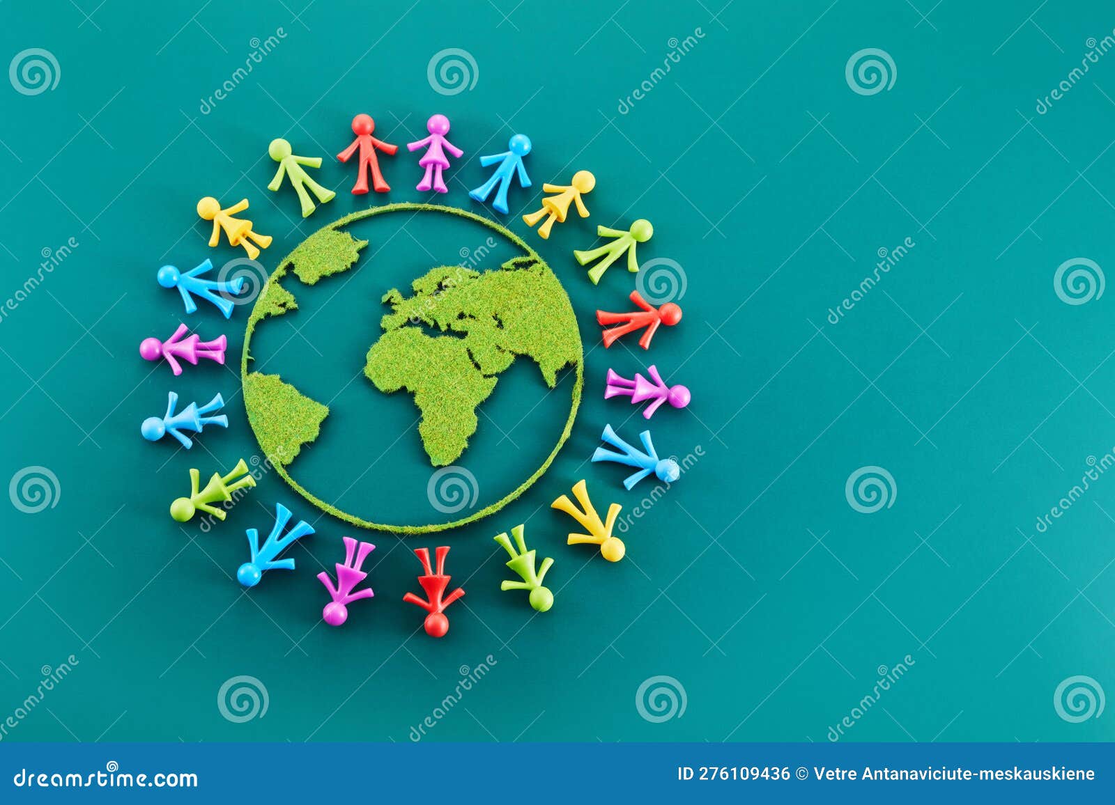 People from All Around World Standing on Globe, Stock Photo - Image of ...
