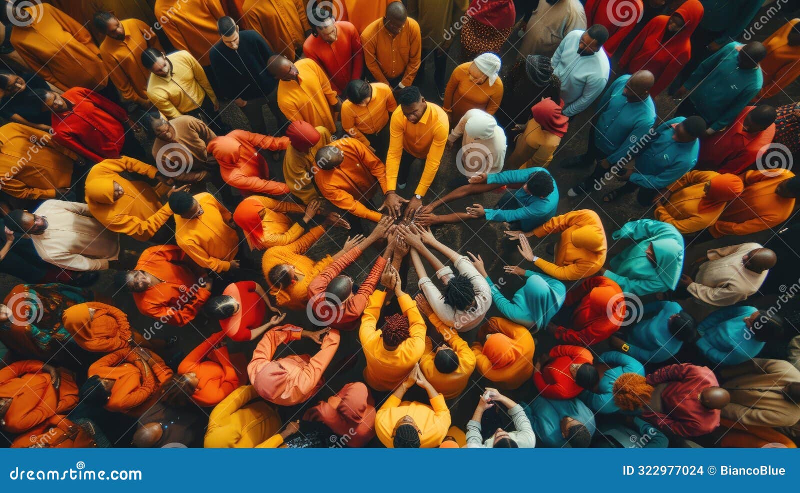 People of All Colors Holding Hands in a Circle AIG535 Stock Photo ...
