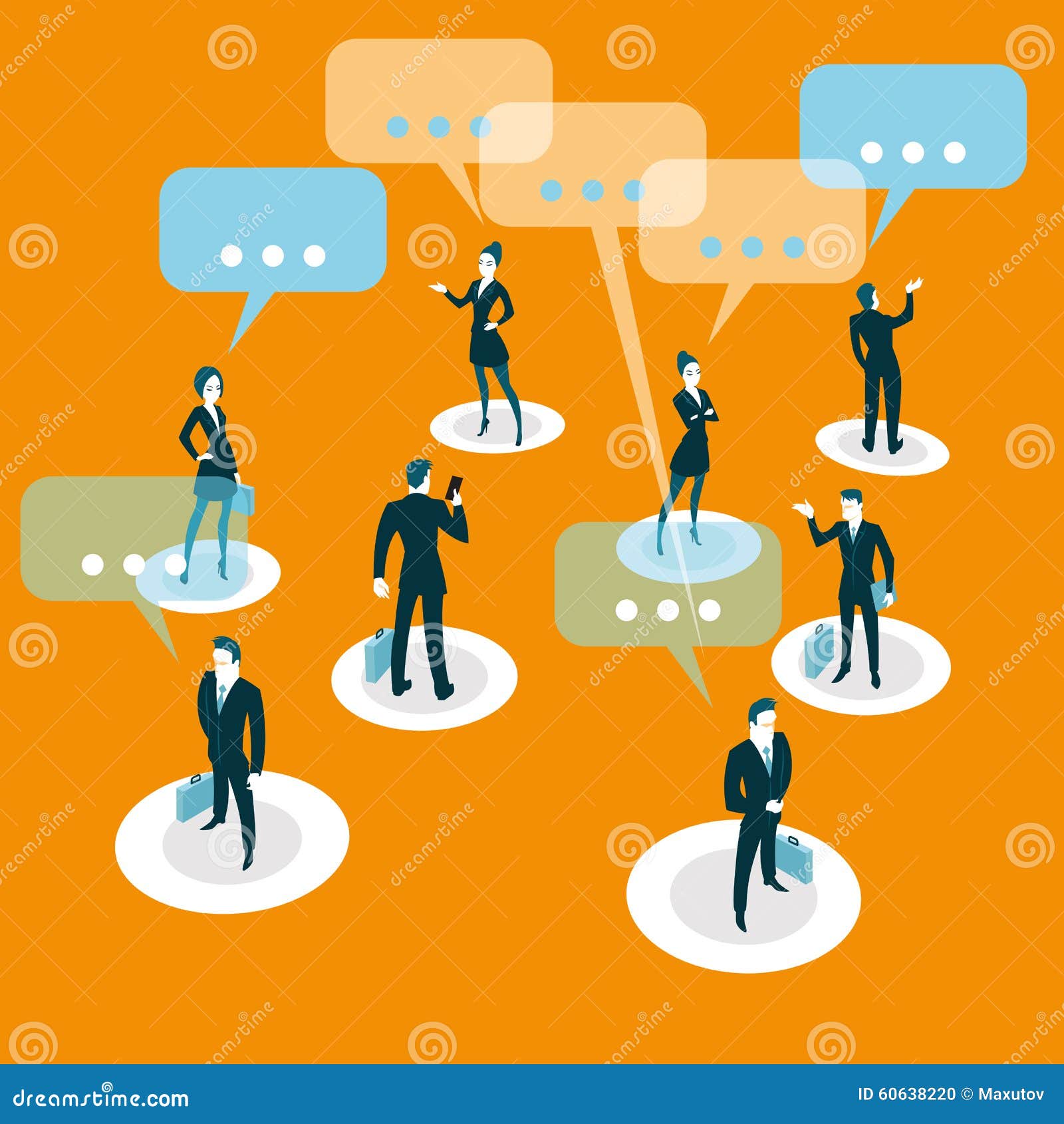 People All Over the World Communicate with Each Other Stock Vector ...