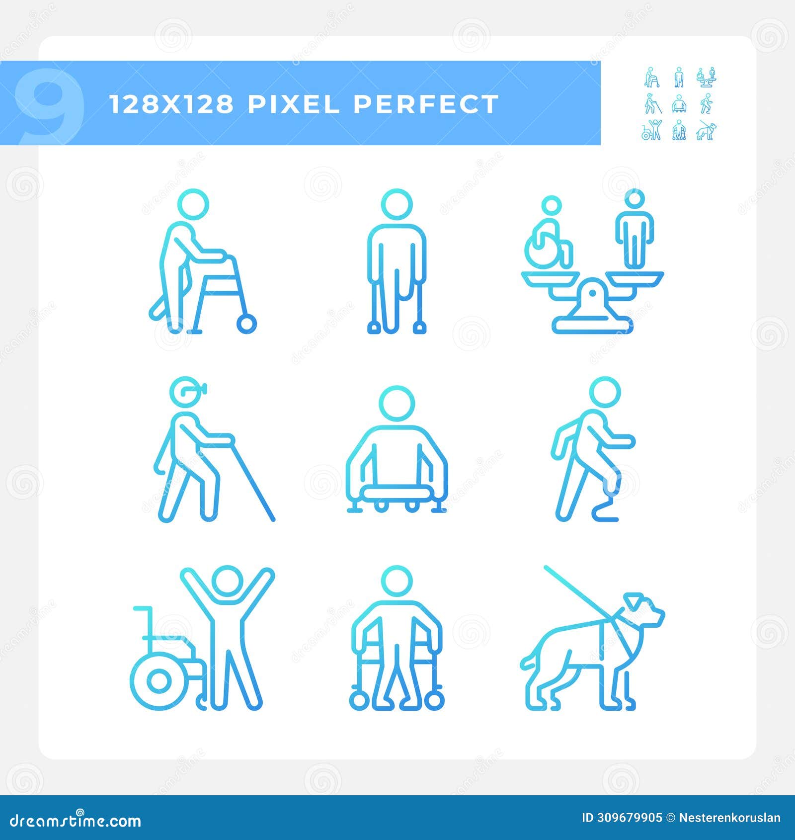 Leg Amputation Linear Icon Vector Illustration | CartoonDealer.com ...