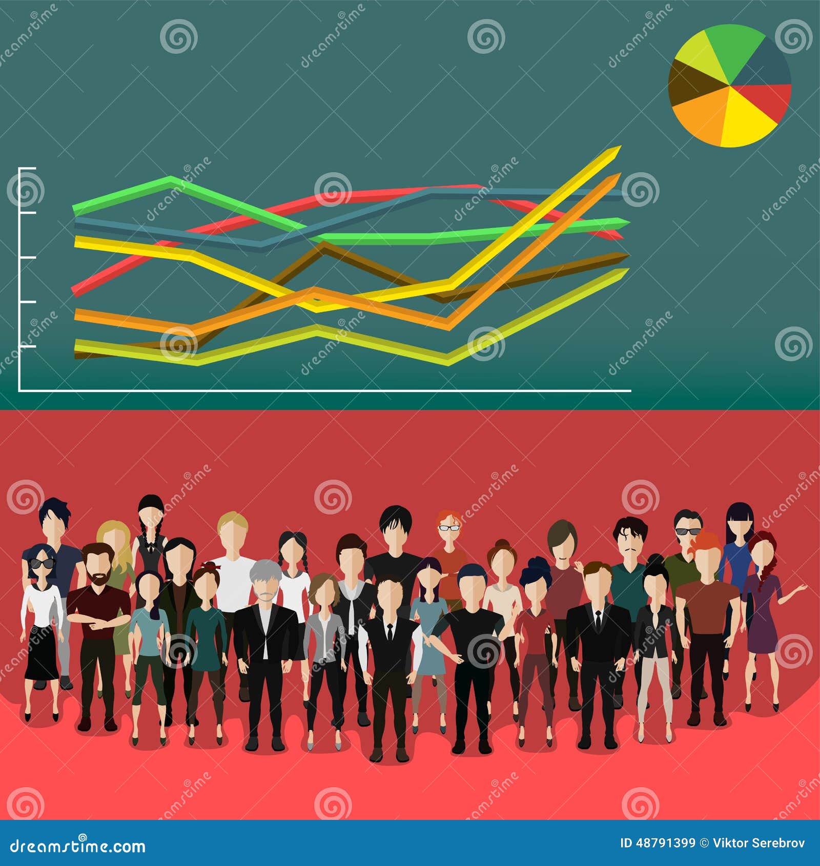 People with analytics stock vector. Illustration of business - 48791399