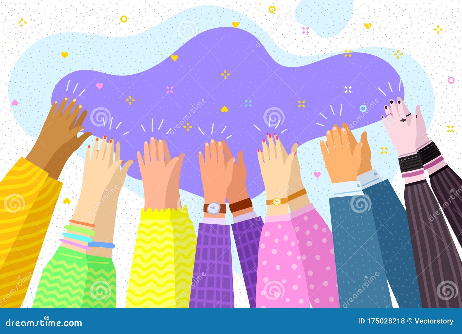 People Applaud. Human Hands Clapping Ovation Stock Vector ...