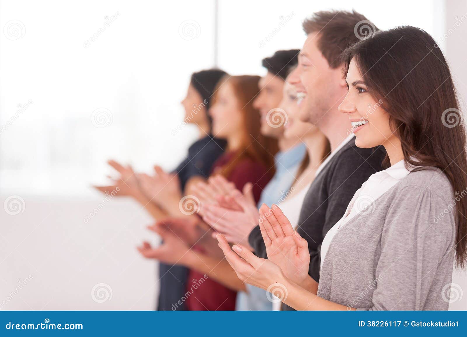 People applauding. stock image. Image of happiness, business - 38226117