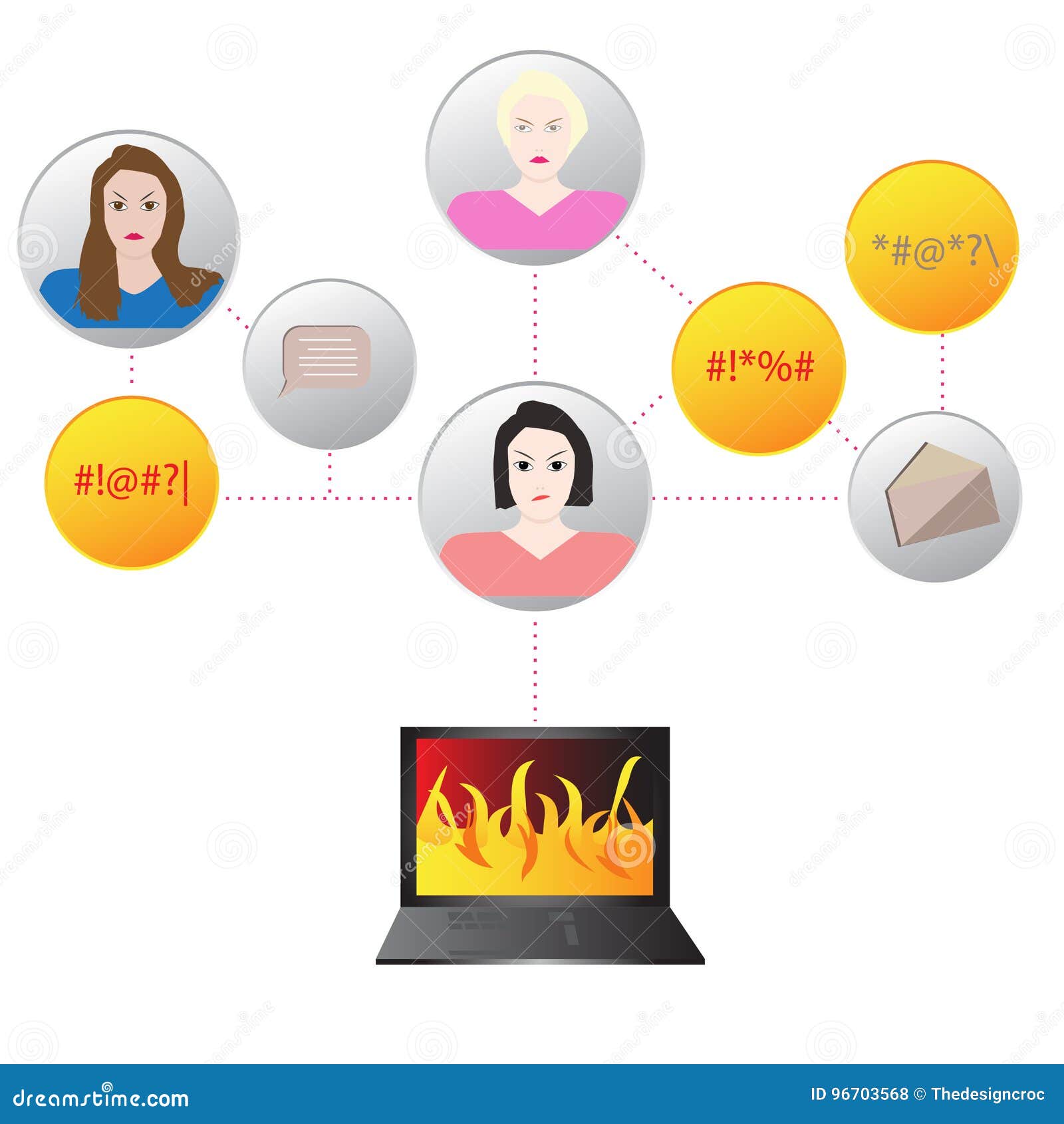 People Arguing Fighting Over Internet Virtual Networking Stock Vector ...