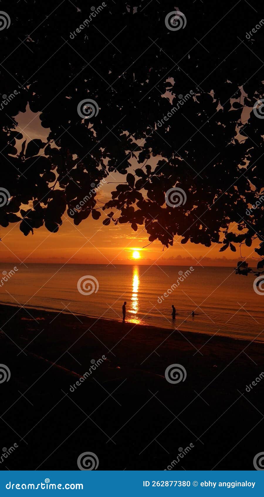 People Around the Beach for See Sunset Stock Photo - Image of afterglow ...