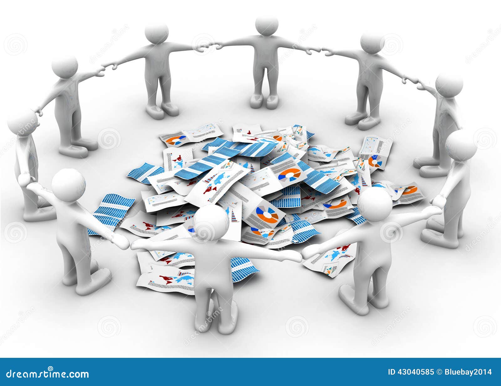 People Around Business Charts Stock Illustration - Illustration of ...