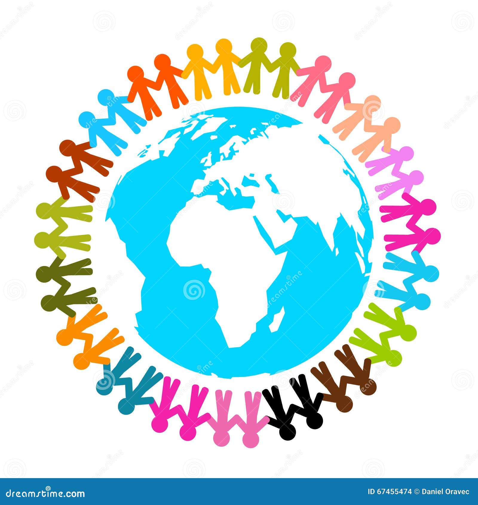 People Around Earth - Globe Vector Stock Vector - Illustration of ...