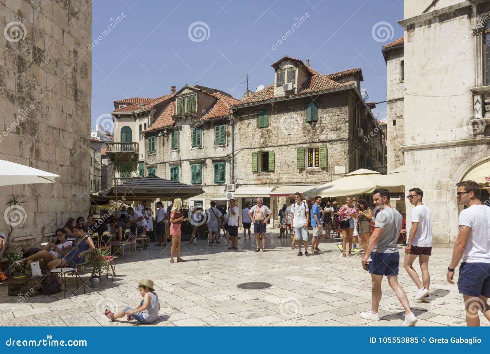 People Around Fruit Square in Split, Croatia, at Day Time Editorial ...