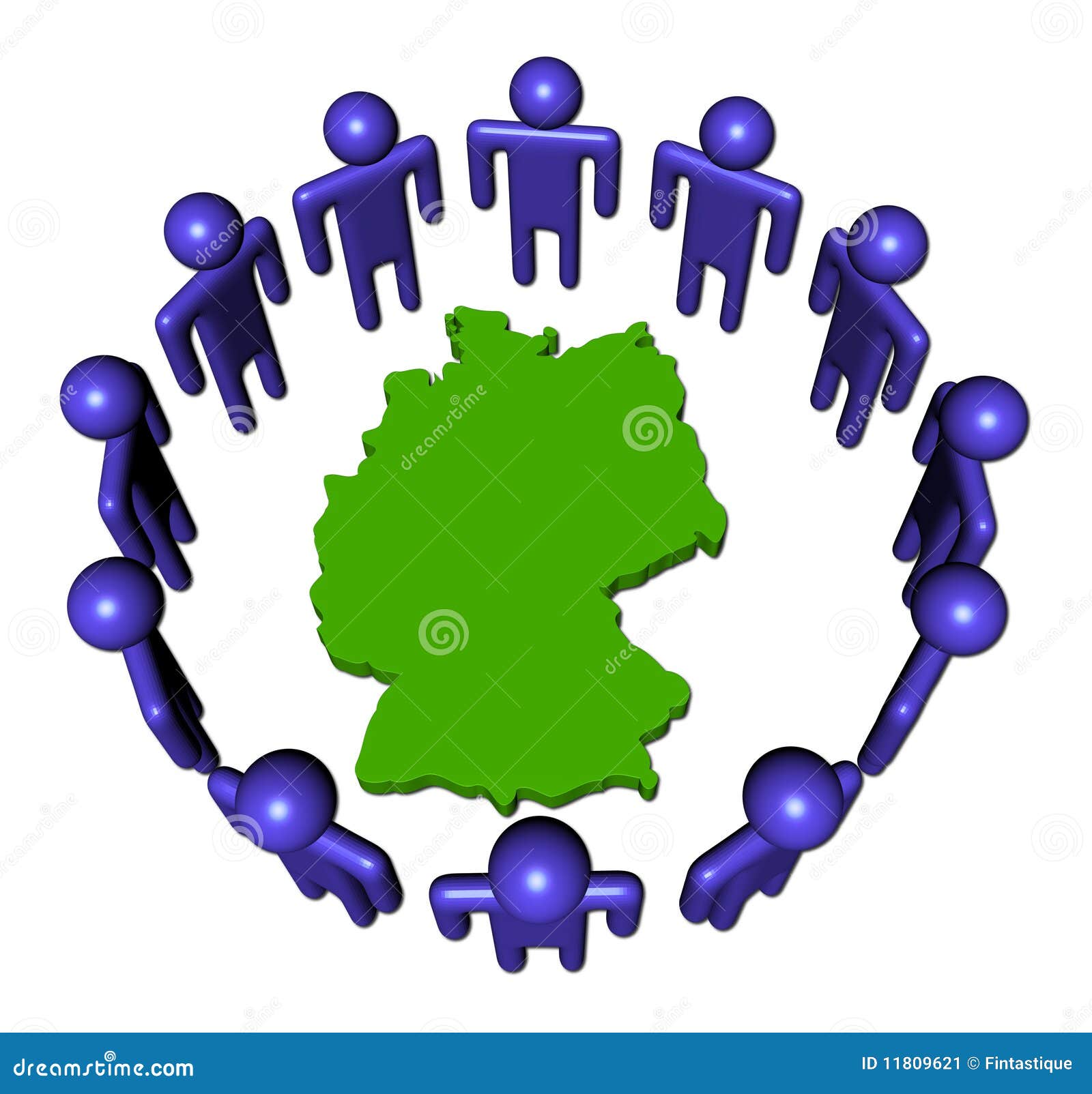 People around Germany map stock illustration. Illustration of citizens ...
