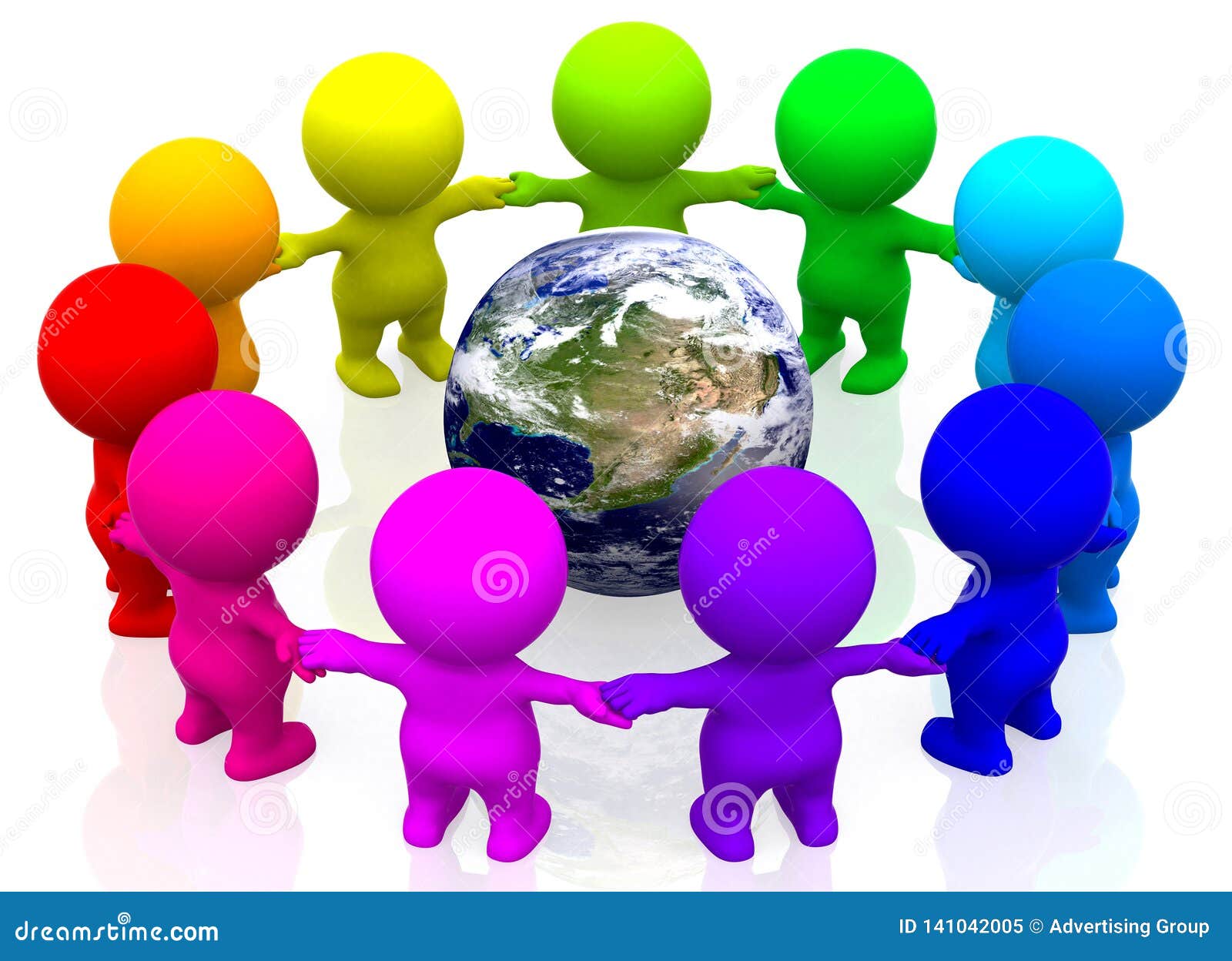 People Around the World. 3D Illustration, 3D Rendering Stock ...