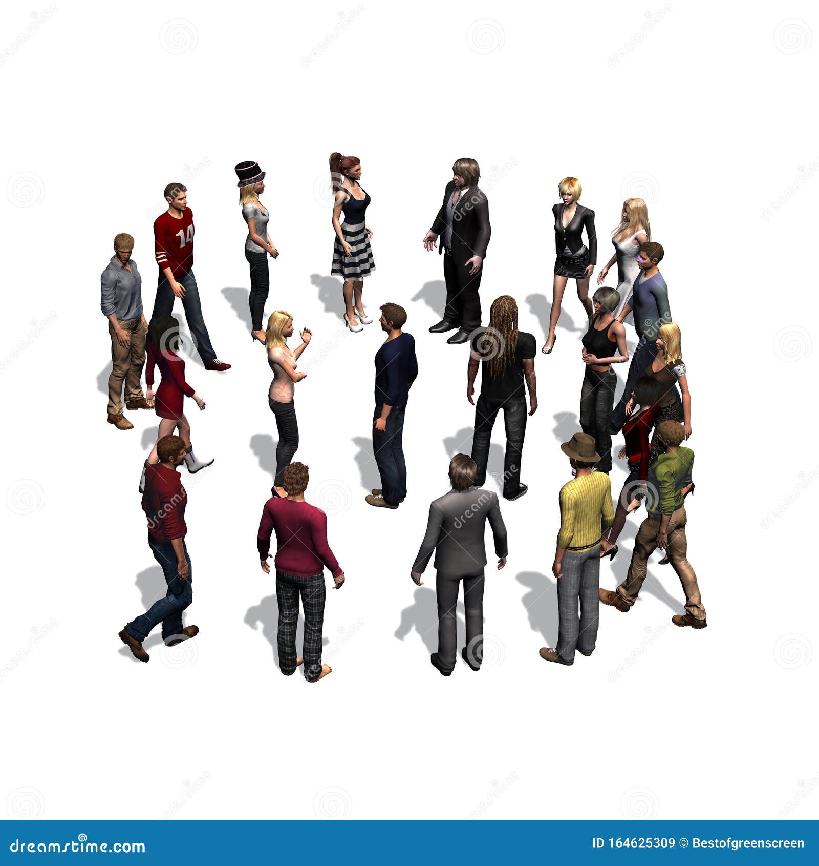 People - Arranged in Number 9 - with Shadow Stock Illustration ...