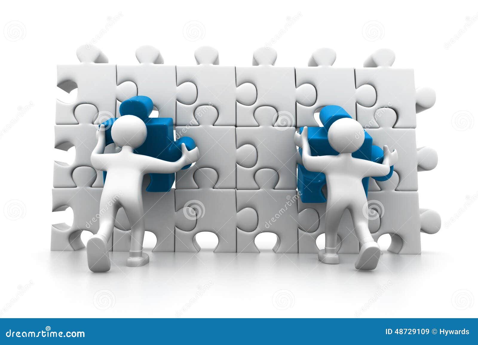 People Arranging the Important Part Stock Illustration - Illustration ...