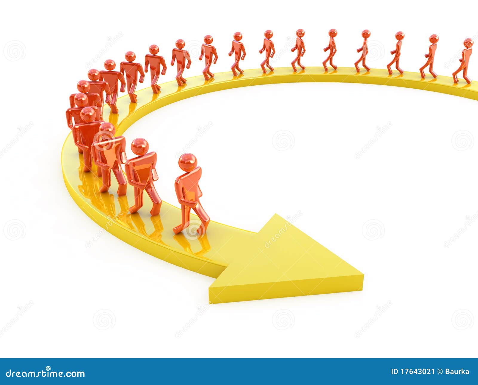 People on arrow stock illustration. Illustration of future - 17643021