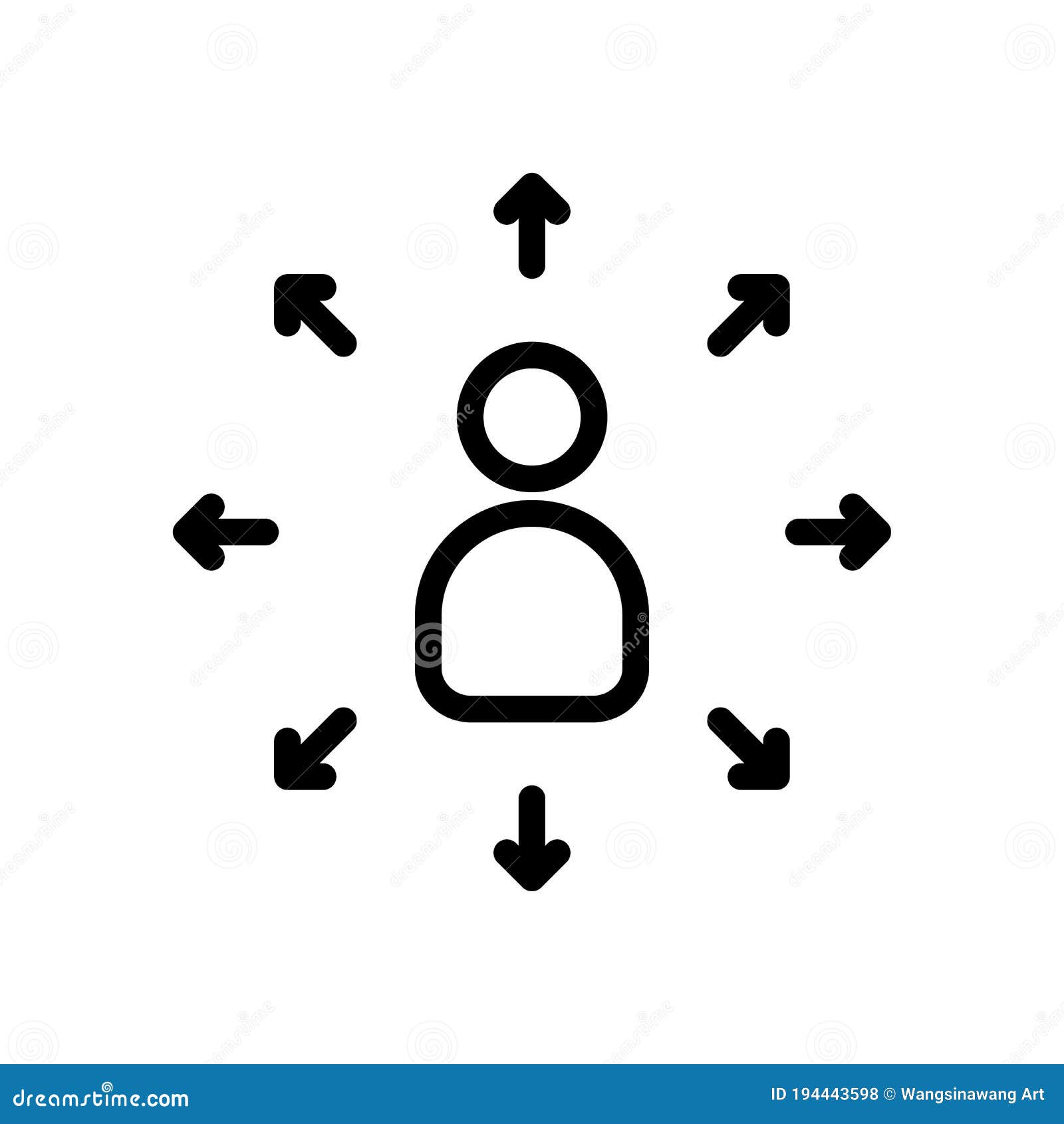 People arrow icon stock vector. Illustration of icon - 194443598