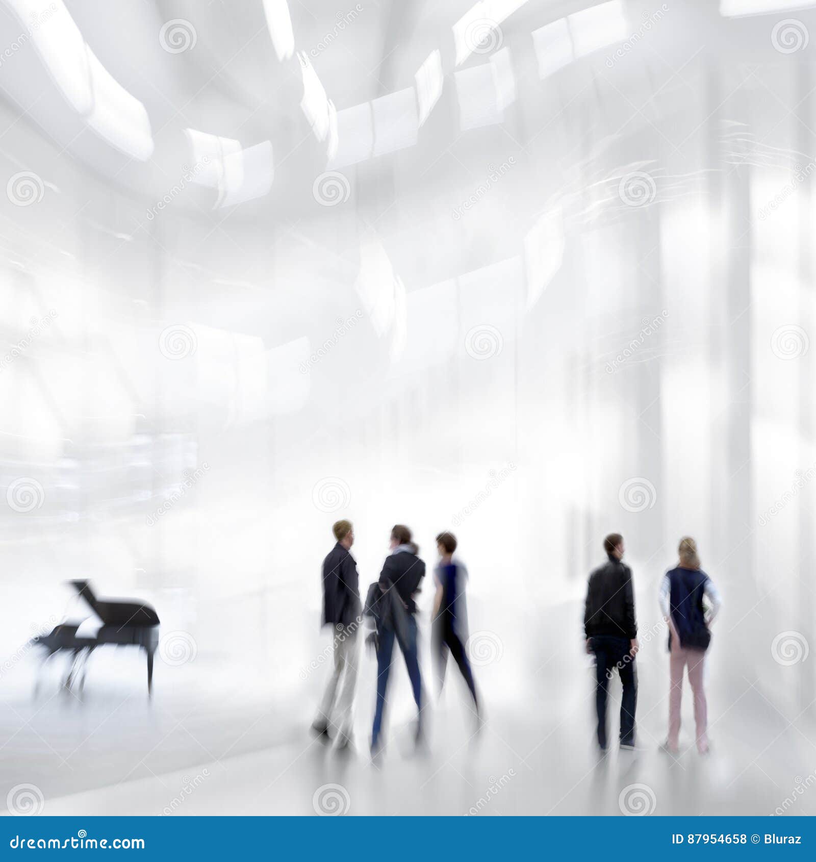 People in the Art Gallery Center Stock Photo - Image of indoor, display ...