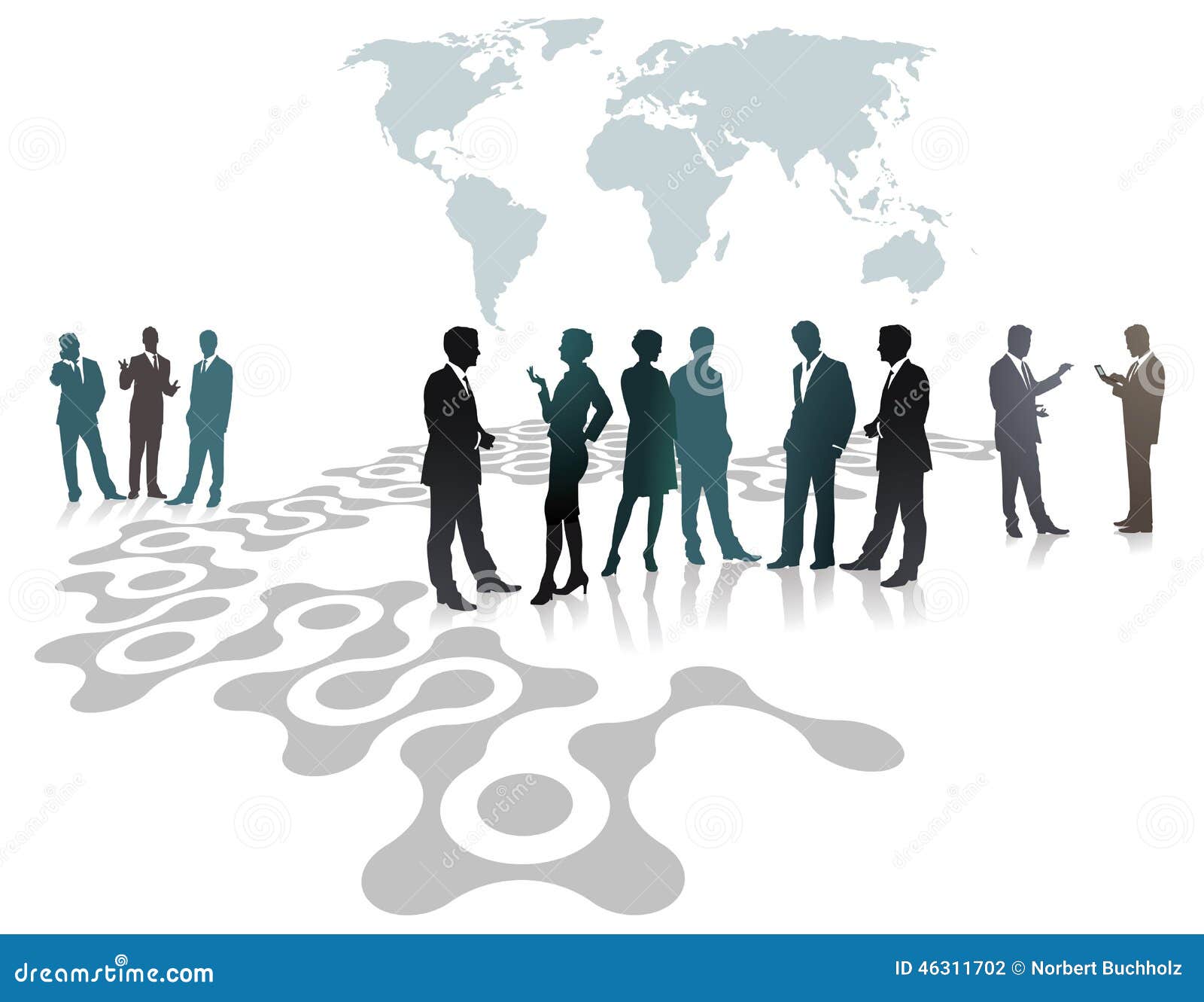 People As Part of Global Network Stock Vector - Illustration of male ...