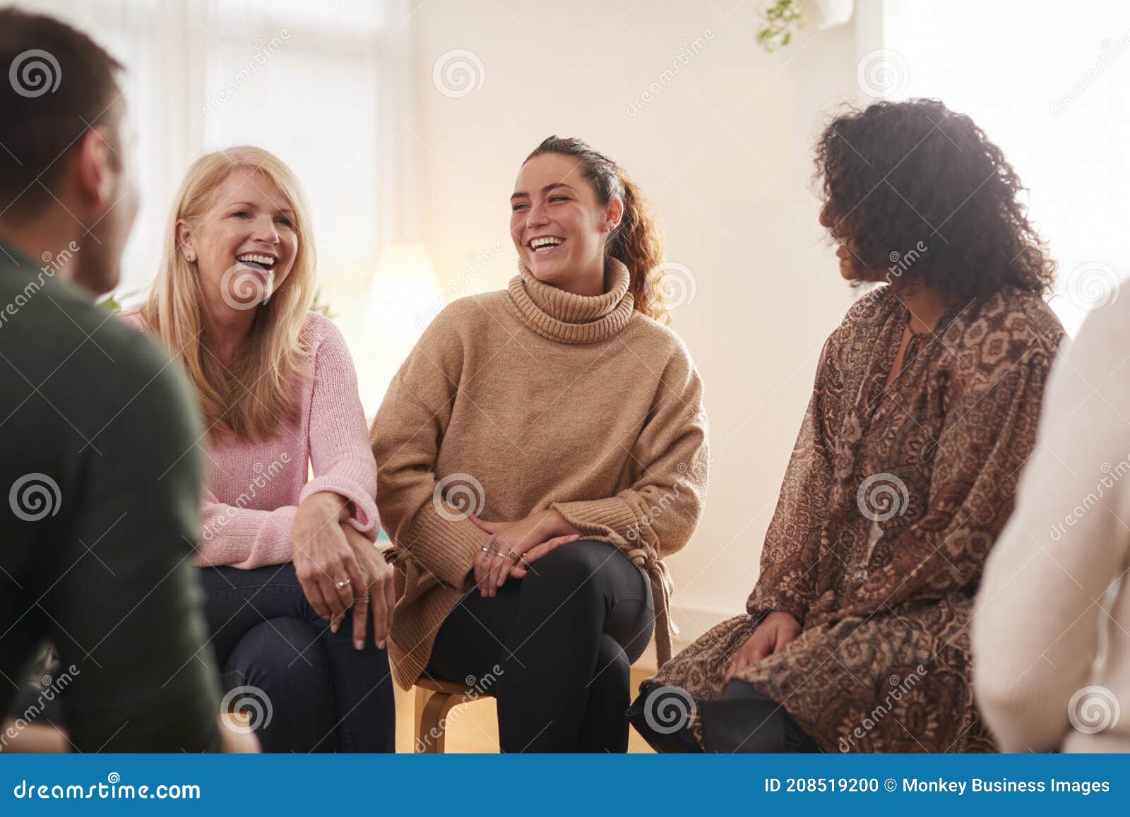 People Attending Support Group Meeting for Mental Health or Dependency ...