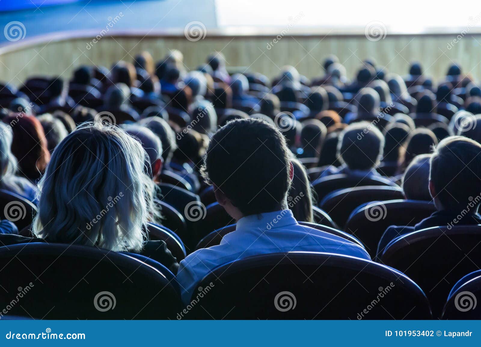 People in the Auditorium during the Performance. a Theatrical ...