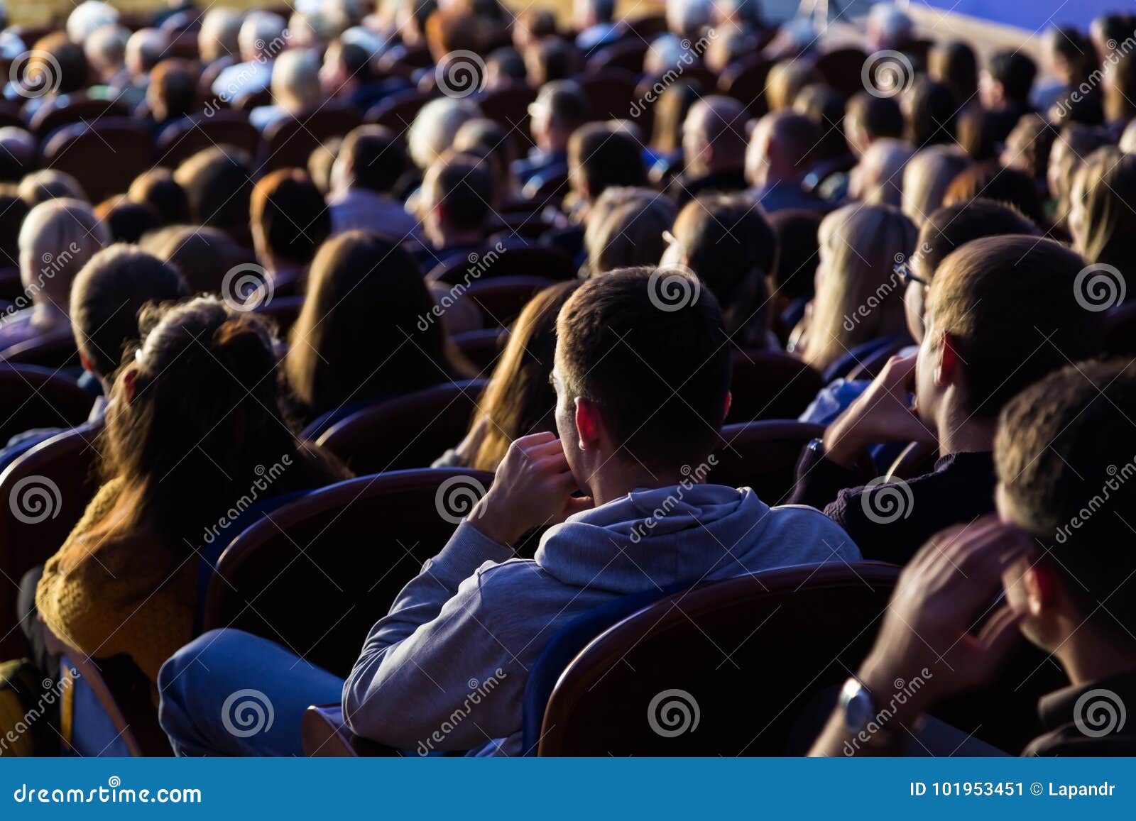 People in the Auditorium during the Performance. a Theatrical ...