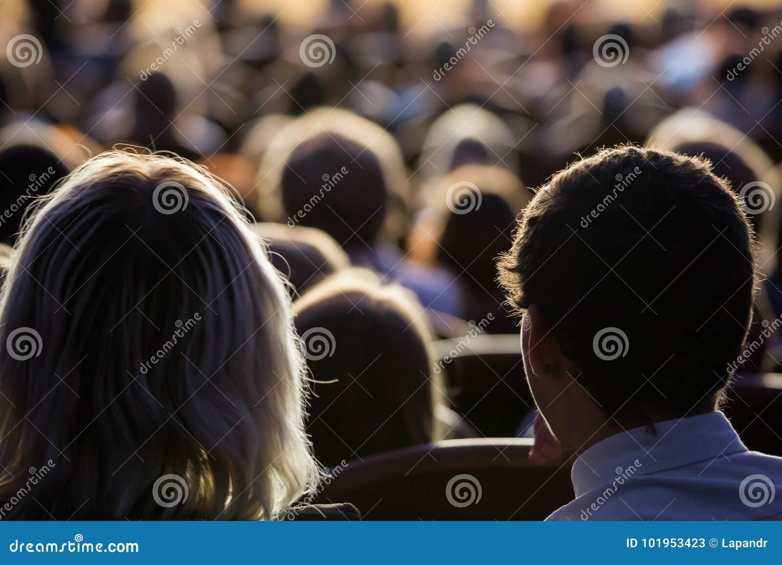 People in the Auditorium during the Performance. a Theatrical ...