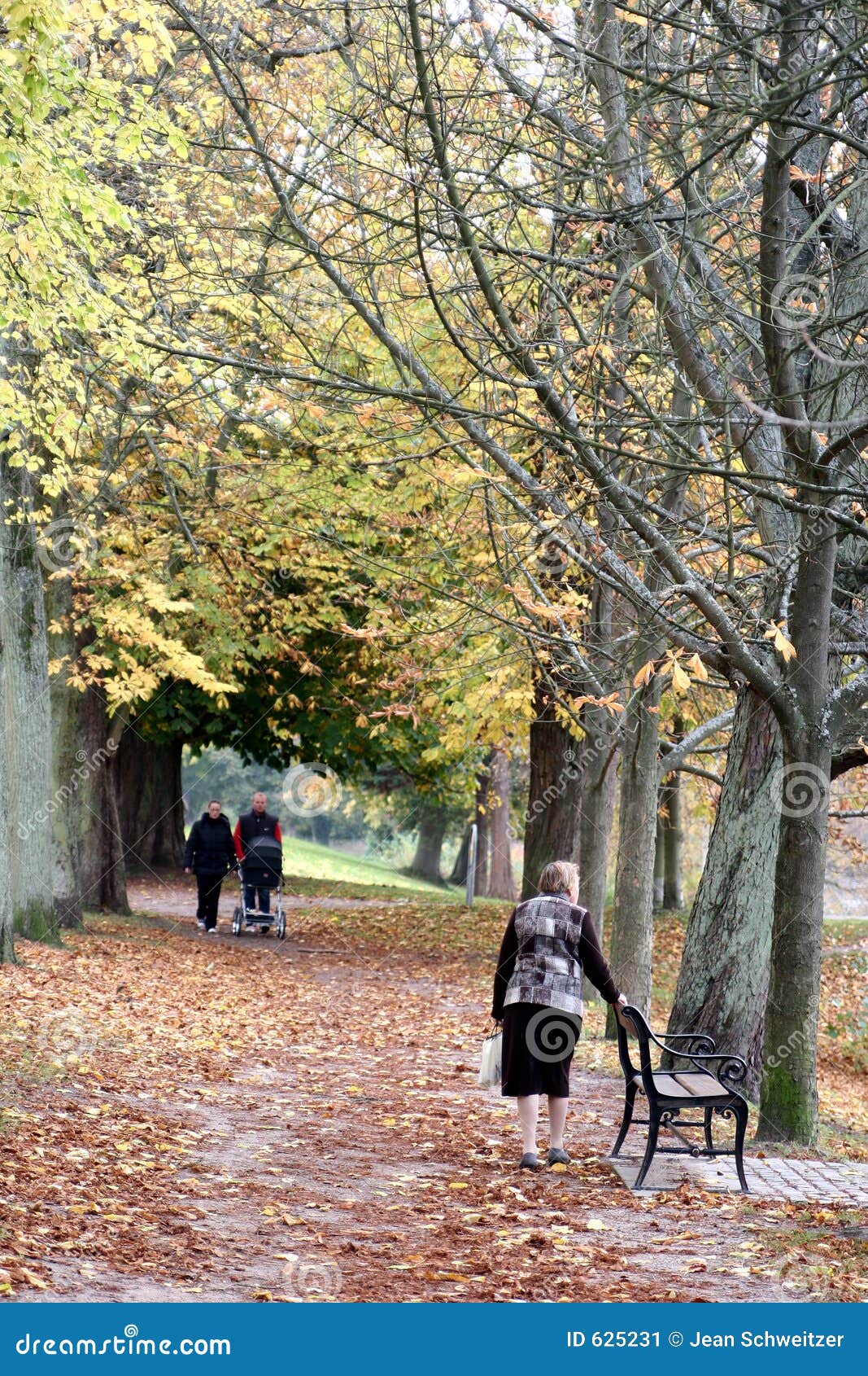 People on Autumnal path stock image. Image of autumnal - 625231