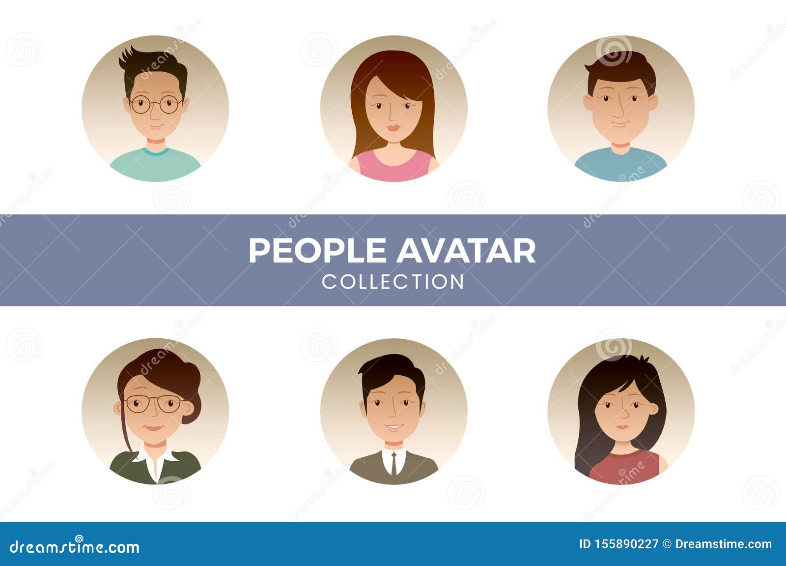 People Avatar stock vector. Illustration of collection - 155890227