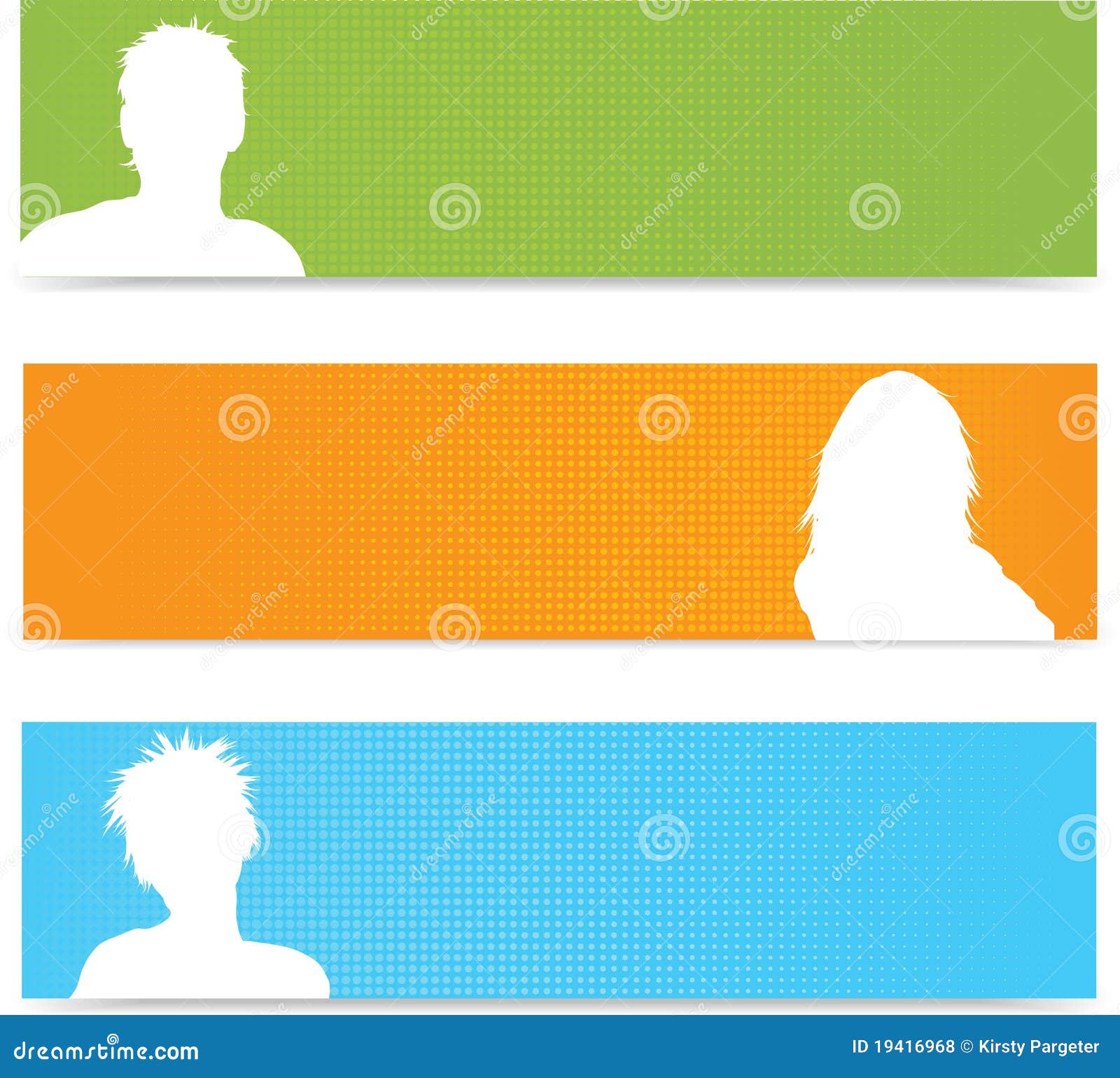 People avatar banners stock vector. Illustration of portrait - 19416968