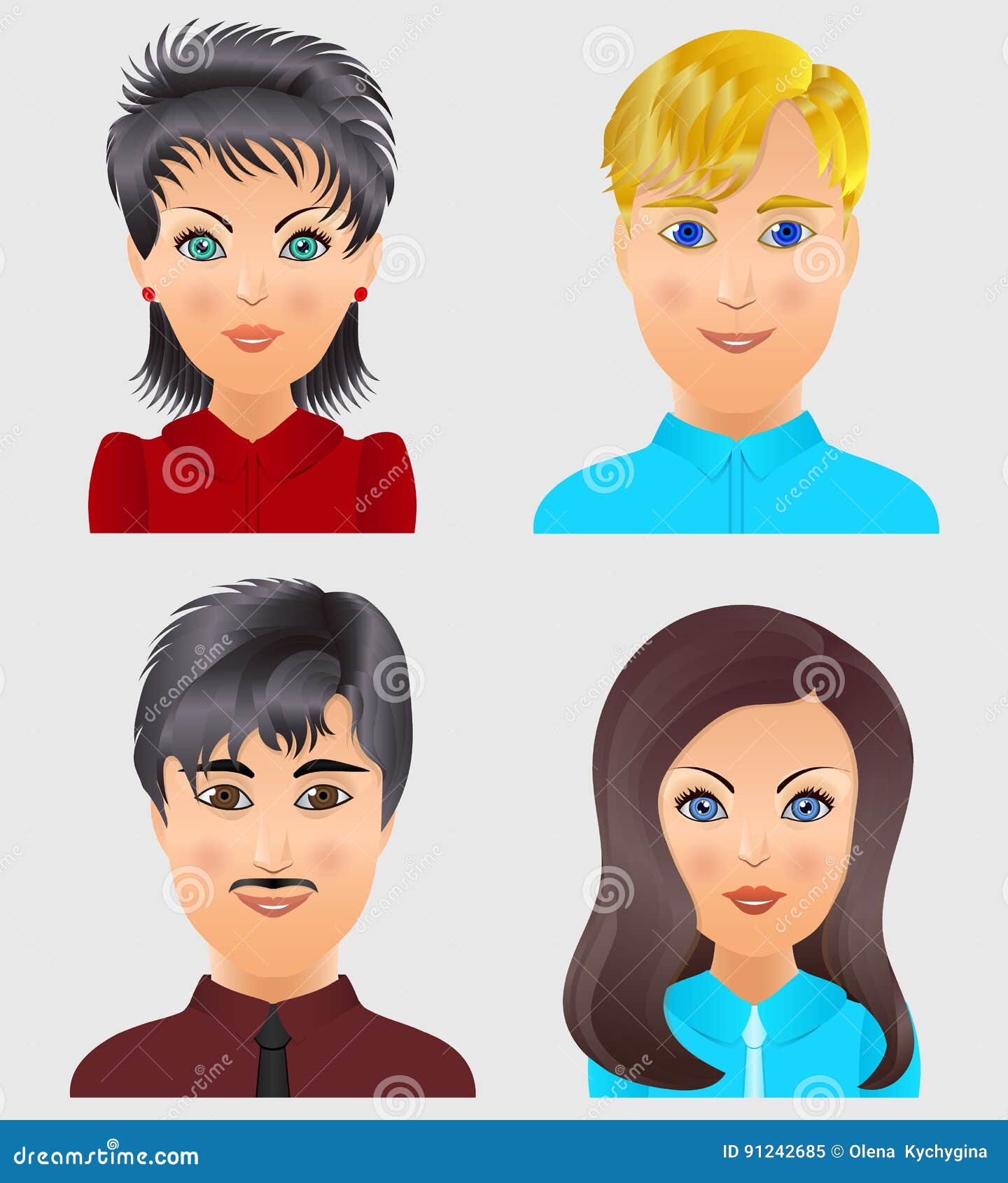 People avatar collection. stock illustration. Illustration of girls ...