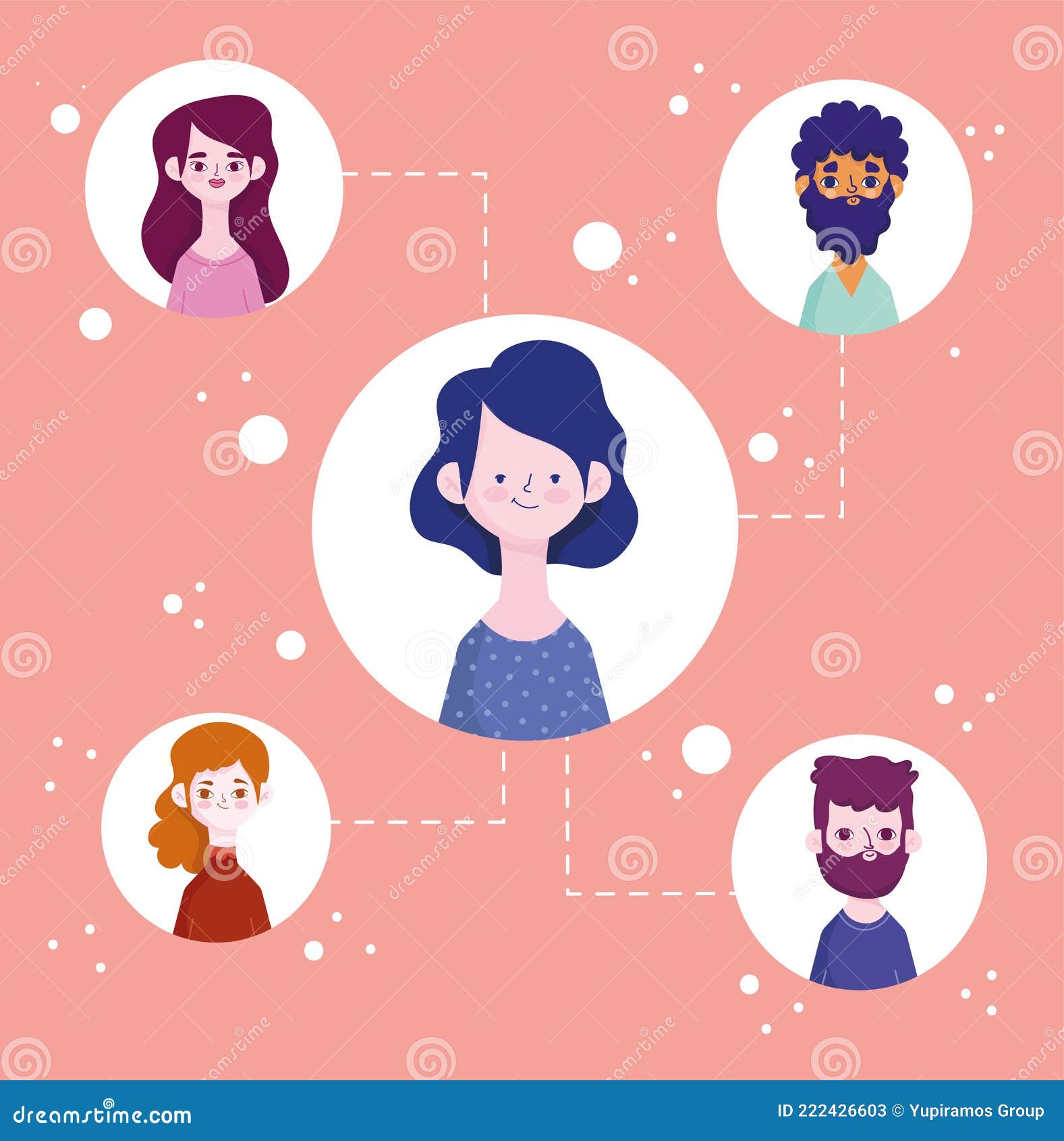 People avatar connection stock vector. Illustration of communication ...