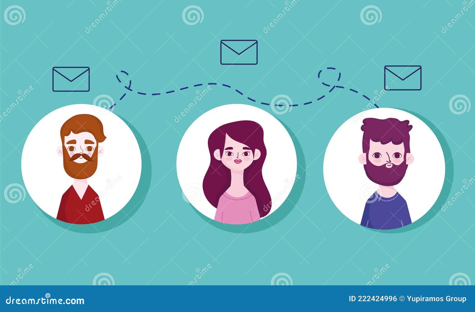 People avatar email stock vector. Illustration of contact - 222424996