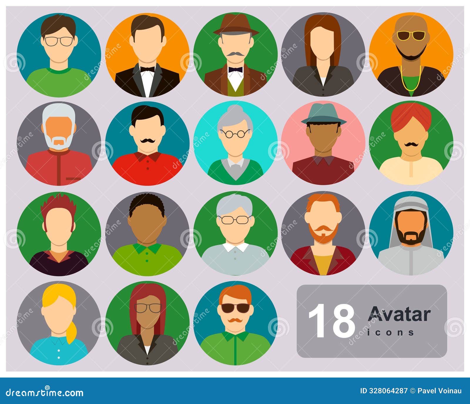 People Avatar Icons. People Flat Icons Stock Illustration ...