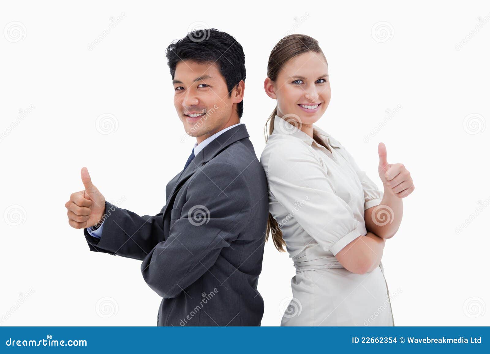 People Back To Back with the Thumb Up Stock Photo - Image of ...