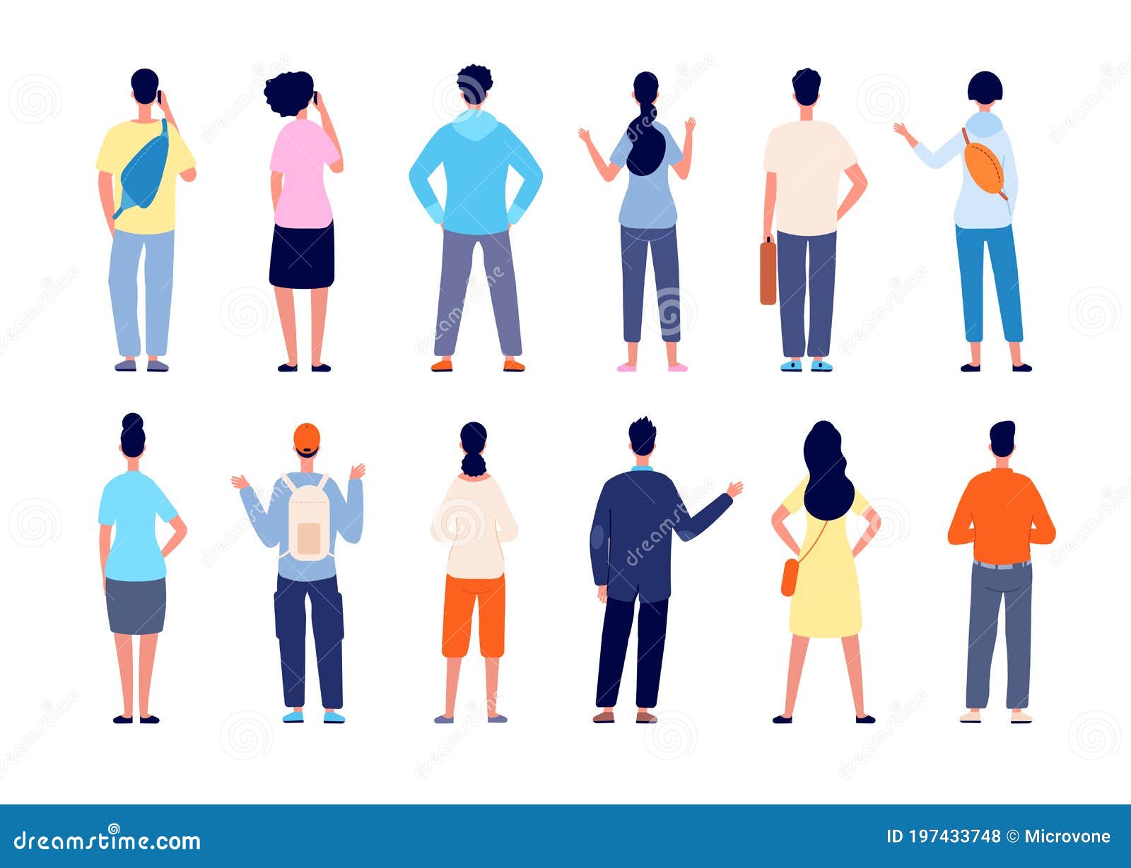 People Back View. Man Standing, Isolated Persons from Backs Stock ... People Back View. Man Standing, Isolated Persons from Backs Stock ...