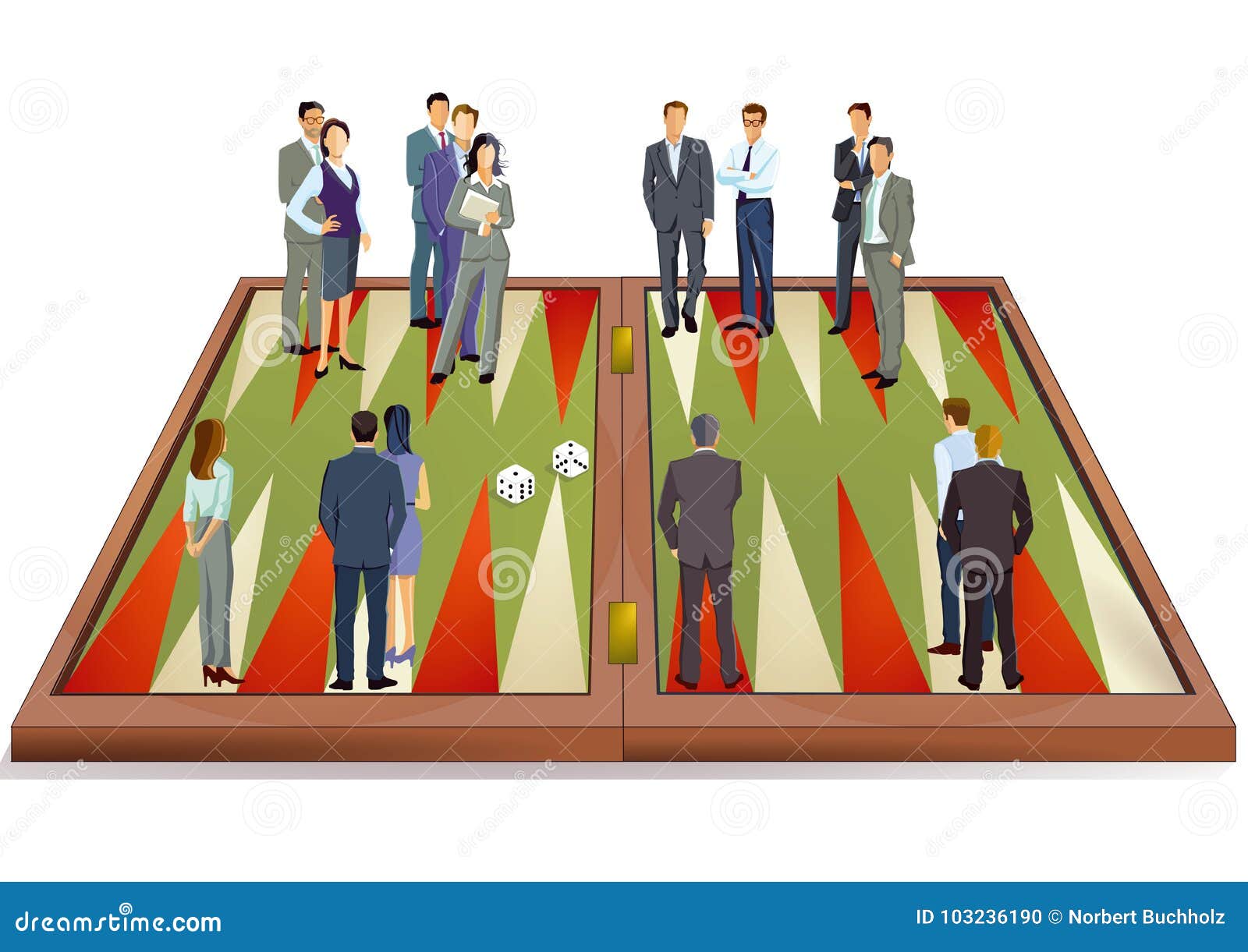 Backgammon Cartoon Vector | CartoonDealer.com #41992033