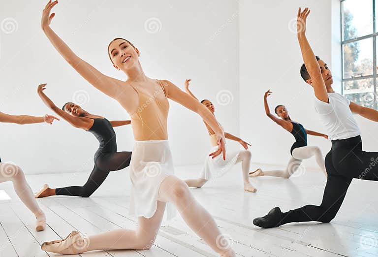 People, Ballet Dancers and Class with Elegance for Performance, Routine ...