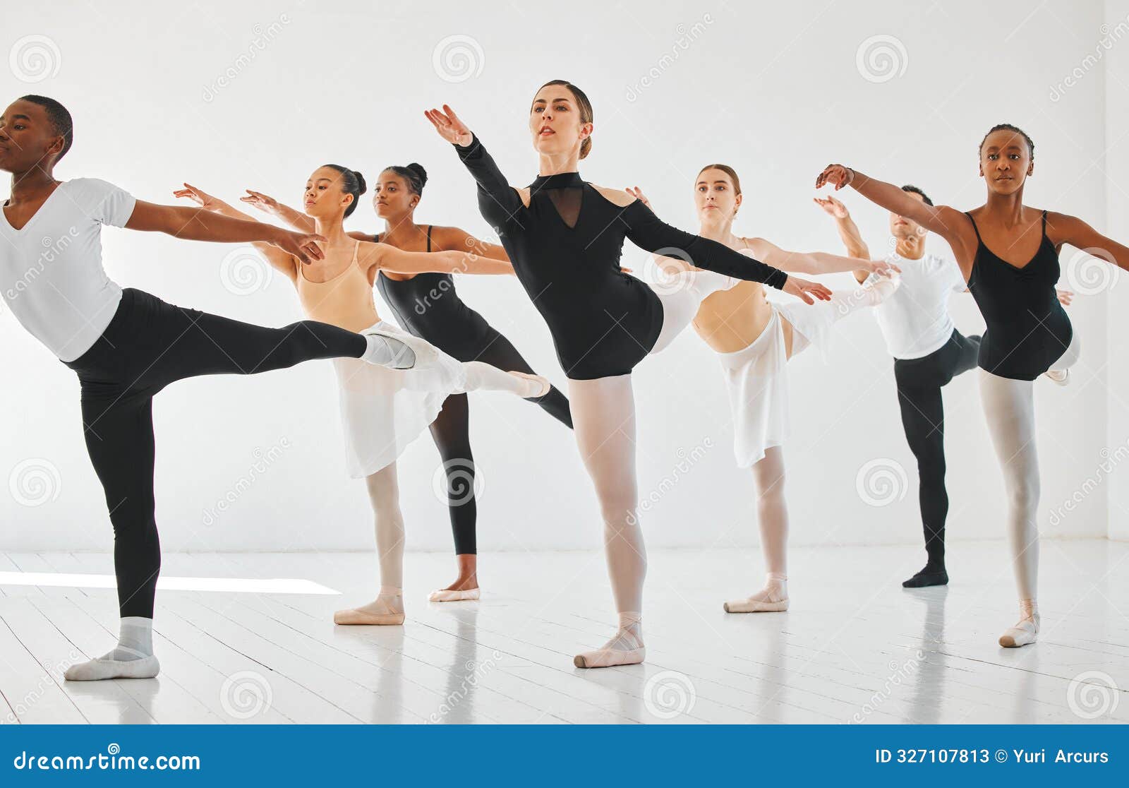 People, Ballet Dancers and Class with Teacher for Performance, Routine ...